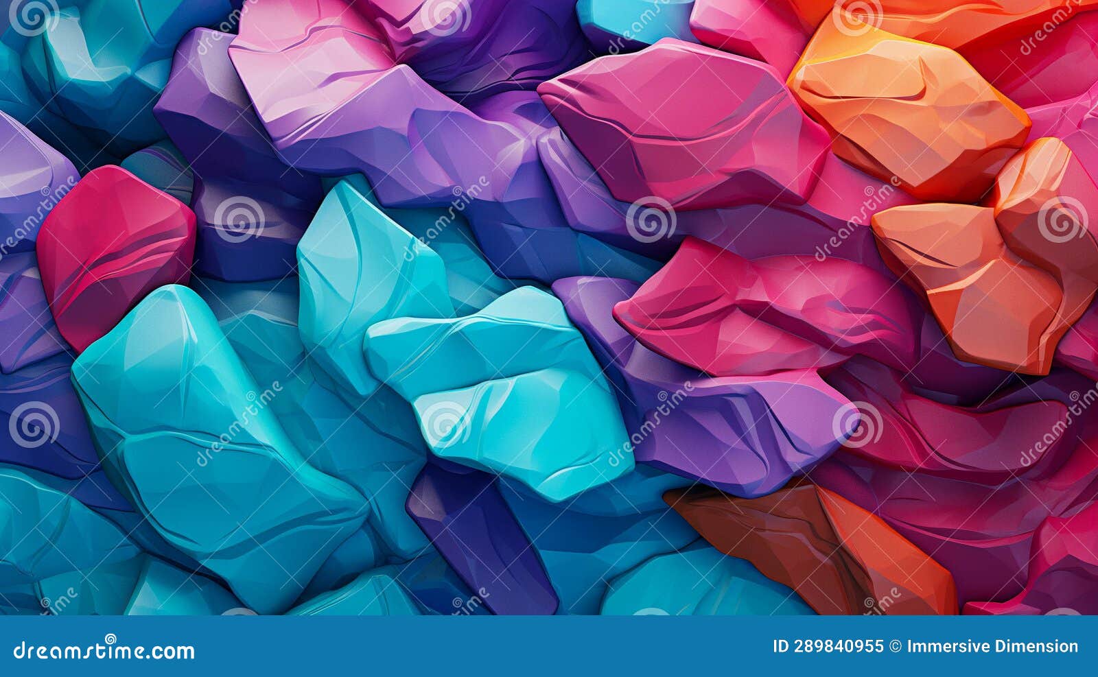 Colorful Stones with Polygon Textures. Abstract Geometry Pattern ...