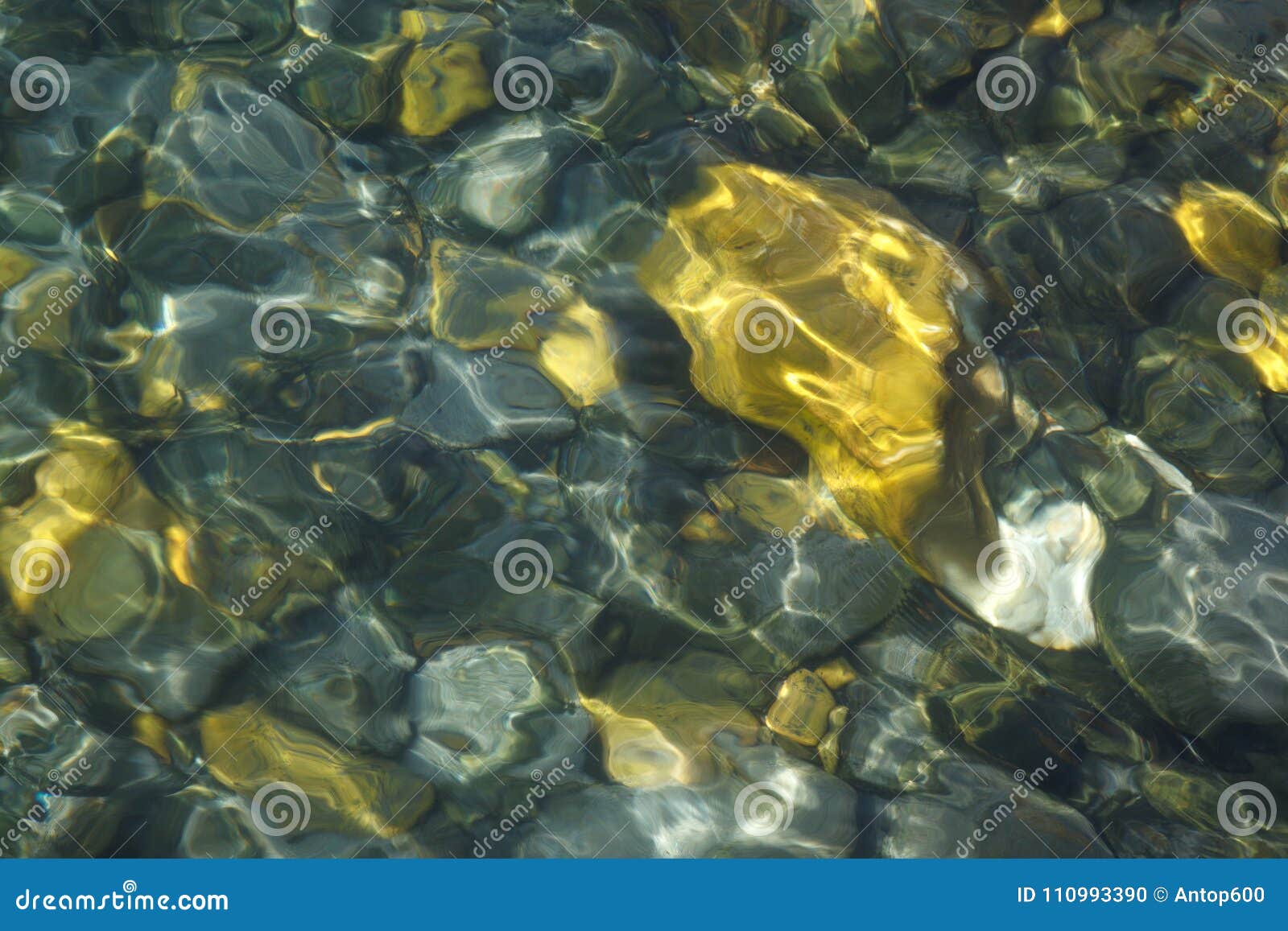 Colorful Stones Under Rippled Clear Water Stock Photo - Image of blue ...