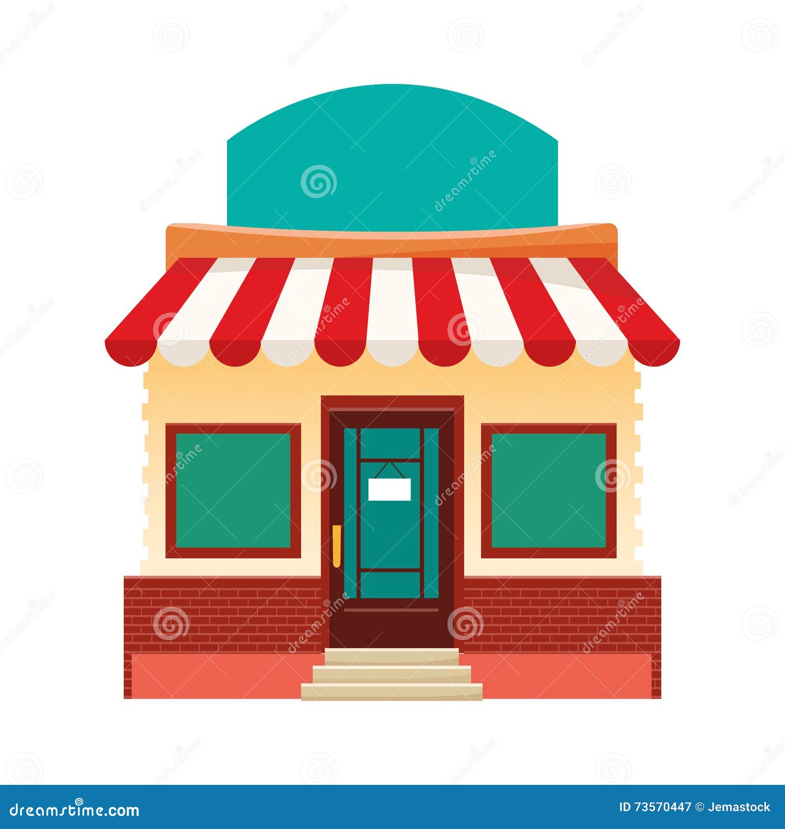 Colorful store facade icon stock illustration. Illustration of ...