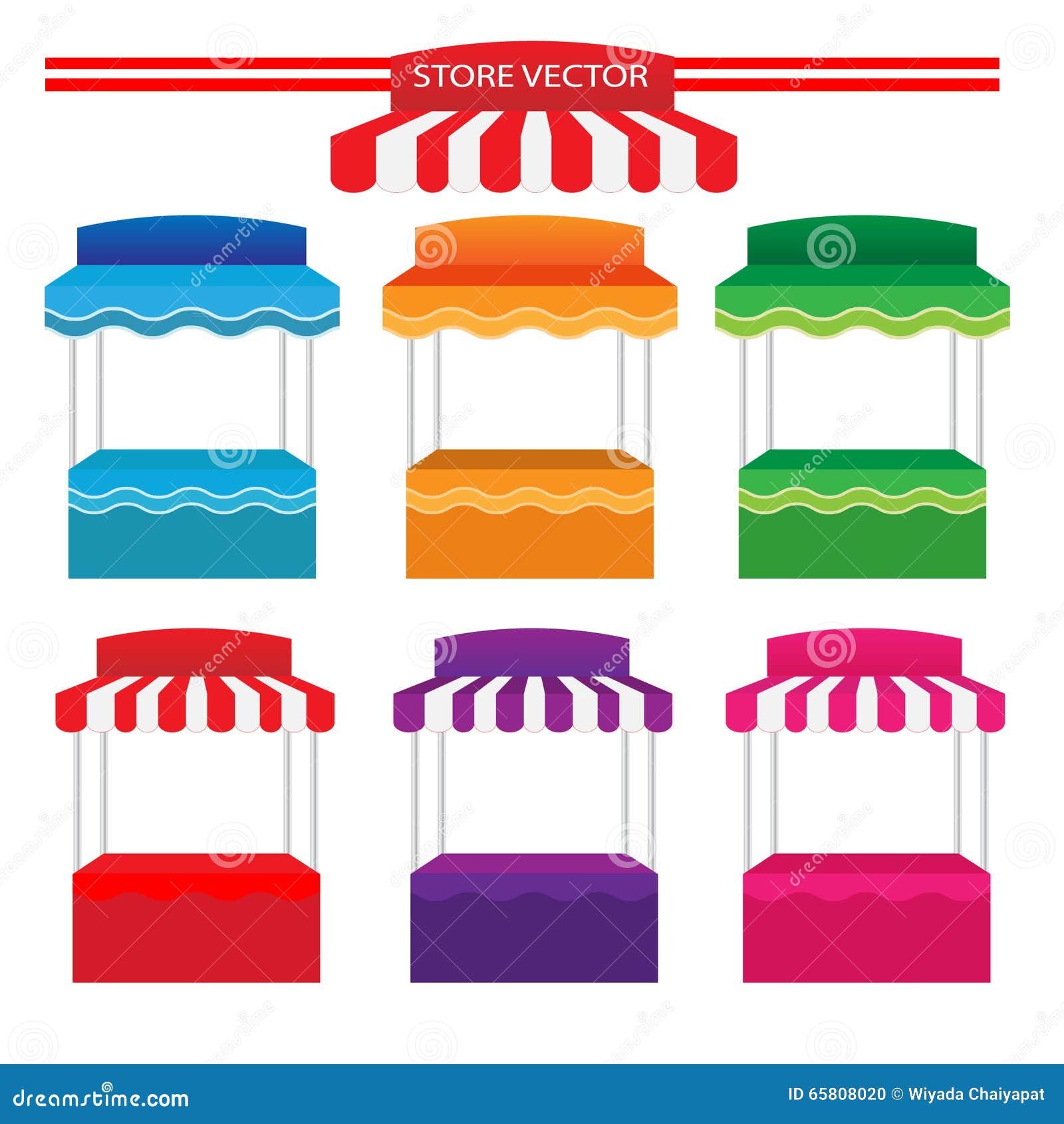 Colorful store vector stock vector. Illustration of icon - 65808020