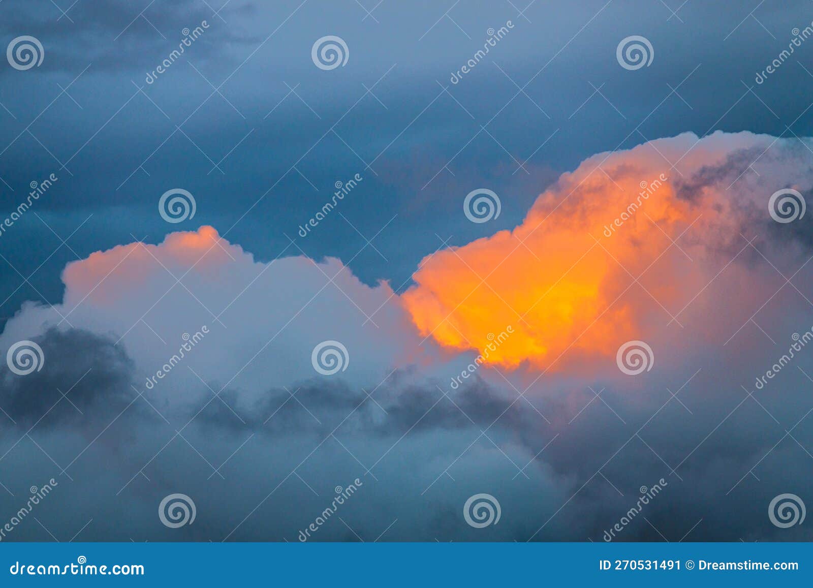 Colorful Storm Clouds Lit by the Sun during Sunset Stock Image - Image ...
