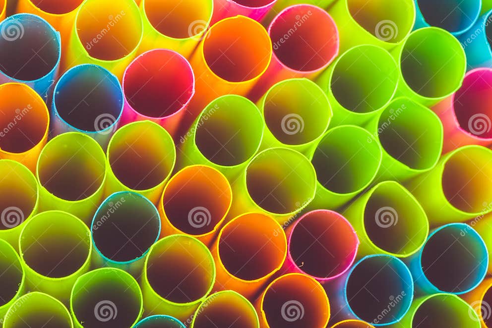 Colorful Straw for Background Stock Image - Image of circle, colour ...