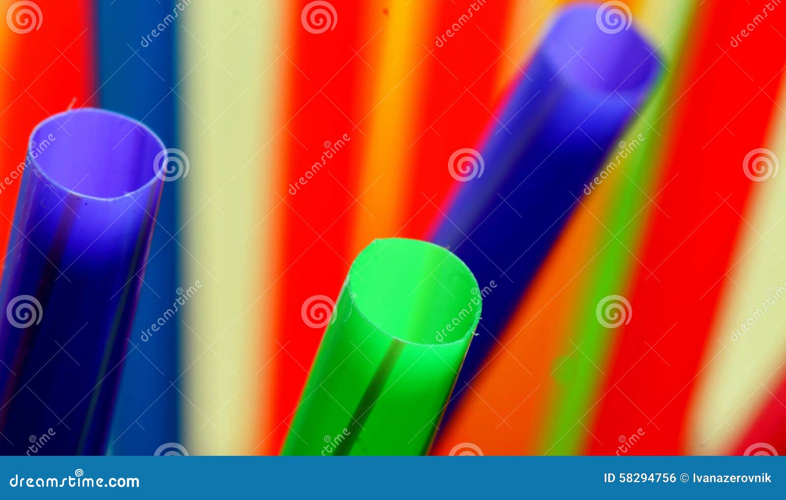 Colorful straws stock photo. Image of vibrant, decorative - 58294756