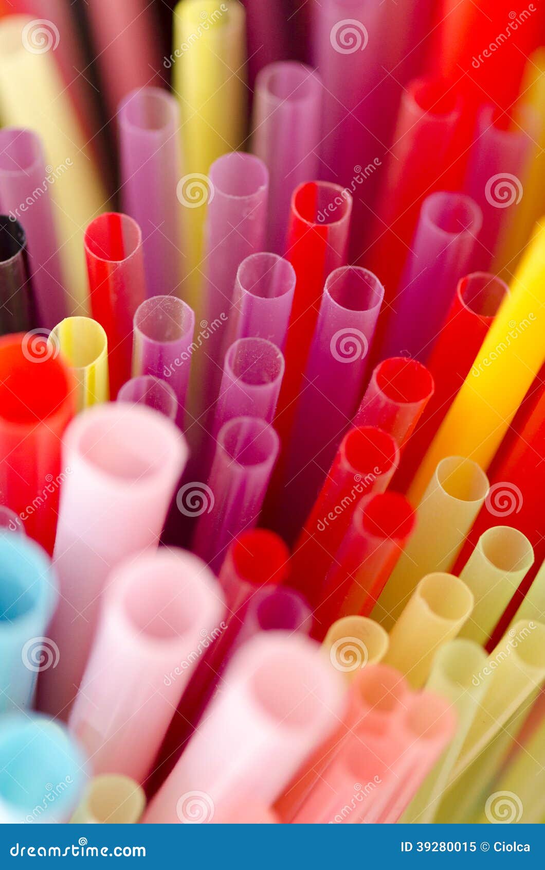 Colorful straws stock image. Image of green, plastic - 39280015