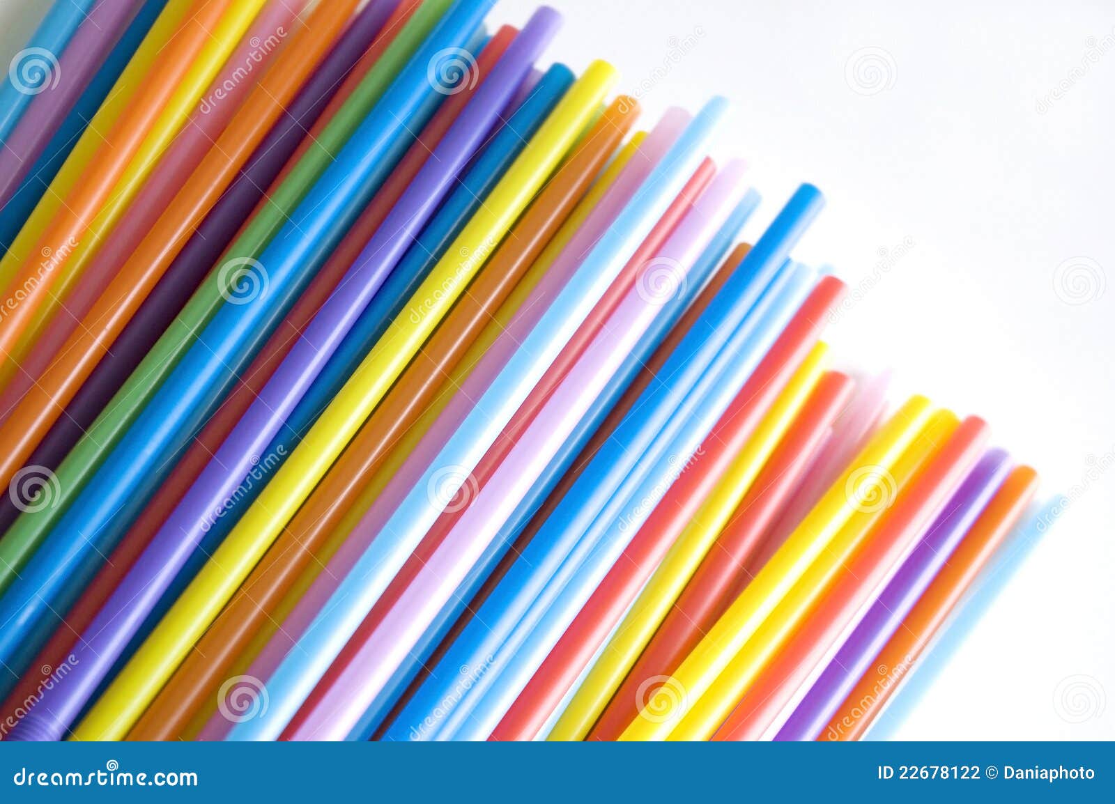 Colorful Straws on White Background Stock Photo - Image of summer ...