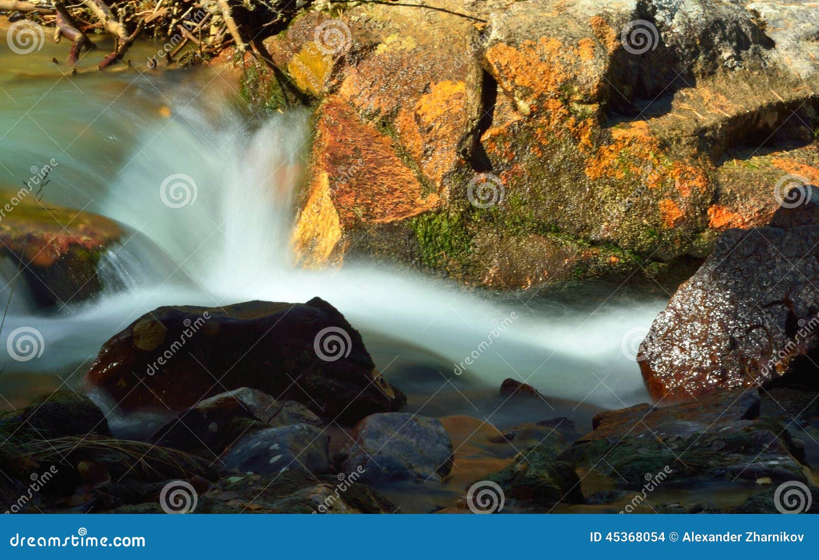 Colorful stream stock photo. Image of mountains, scene - 45368054