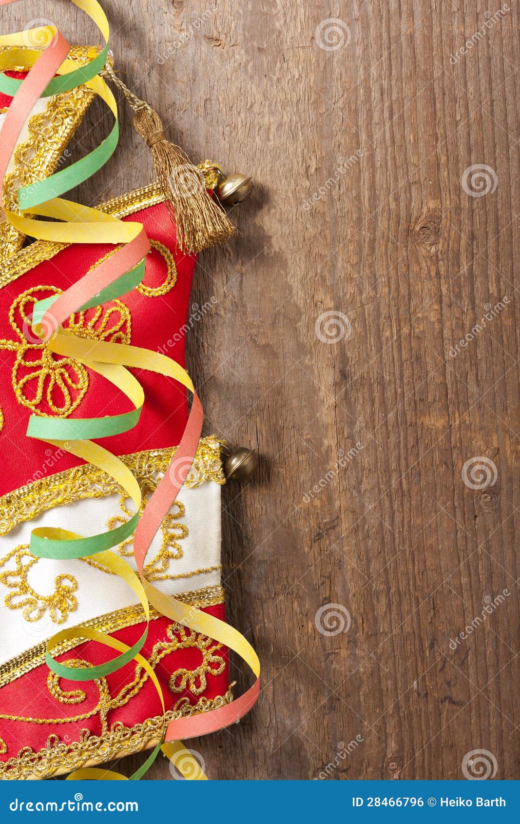 Colorful Streamers and Carnival Hat Stock Photo - Image of supply ...