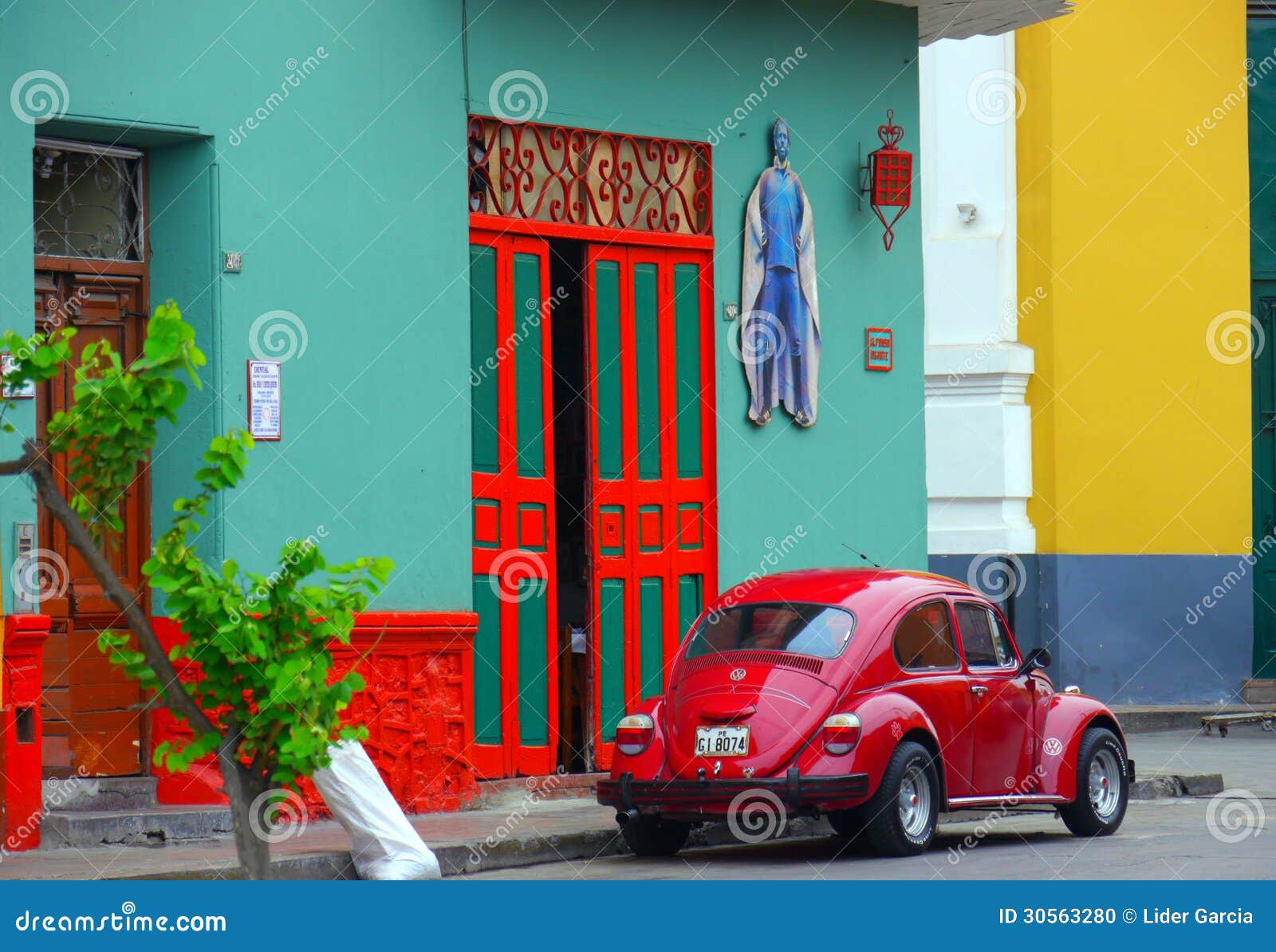 Colorful street editorial image. Image of neighborhood - 30563280