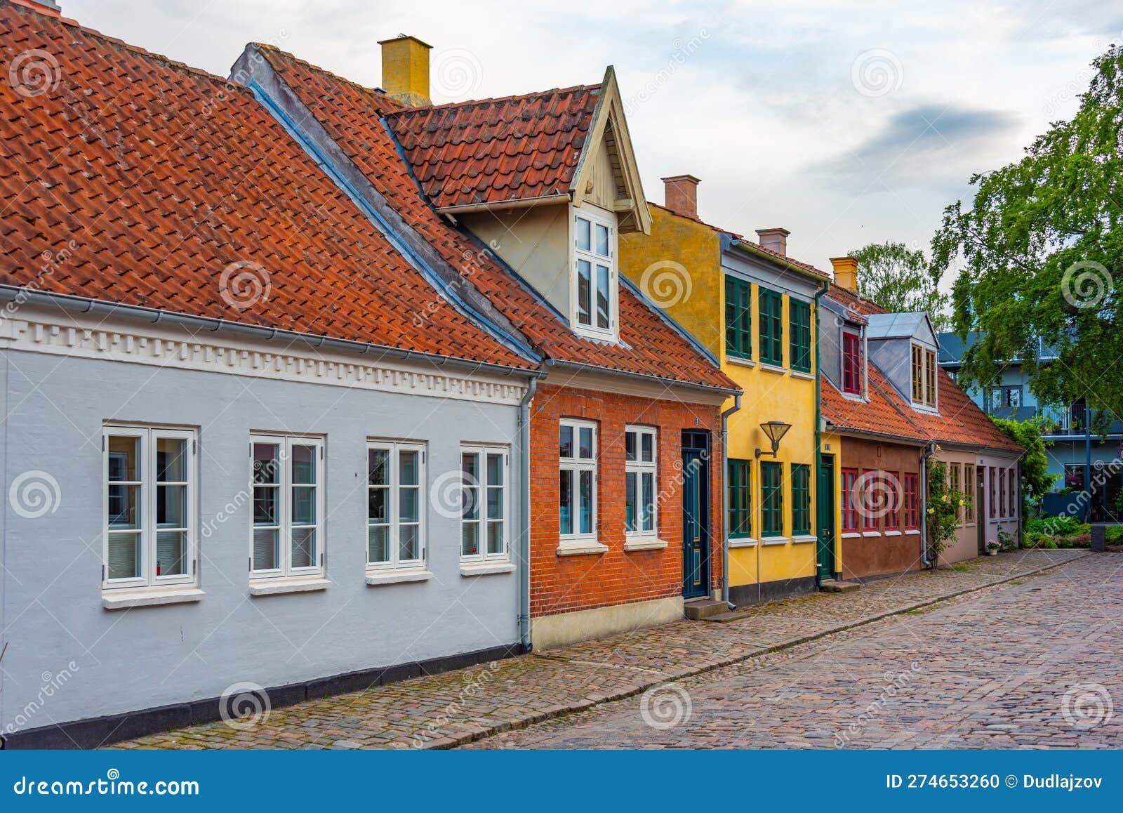 Colorful Street in the Center of Odense, Denmark Editorial Image ...
