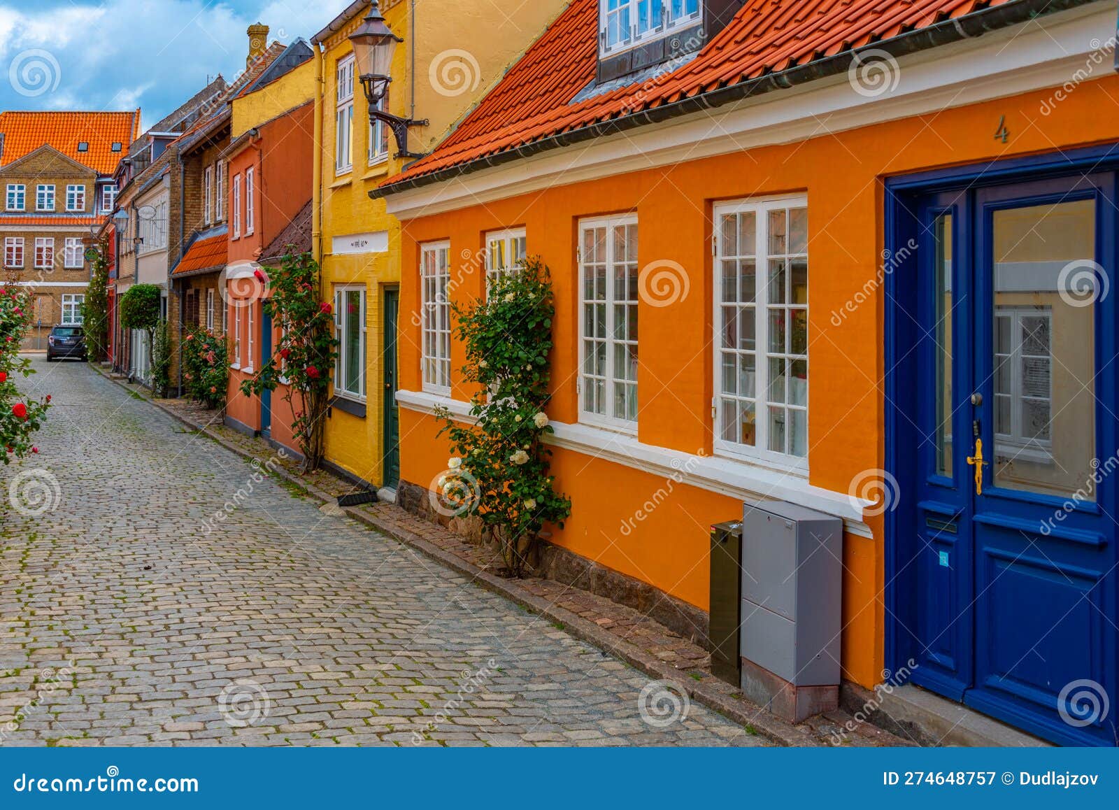 Colorful Street in Danish Town Faaborg Stock Image - Image of town ...
