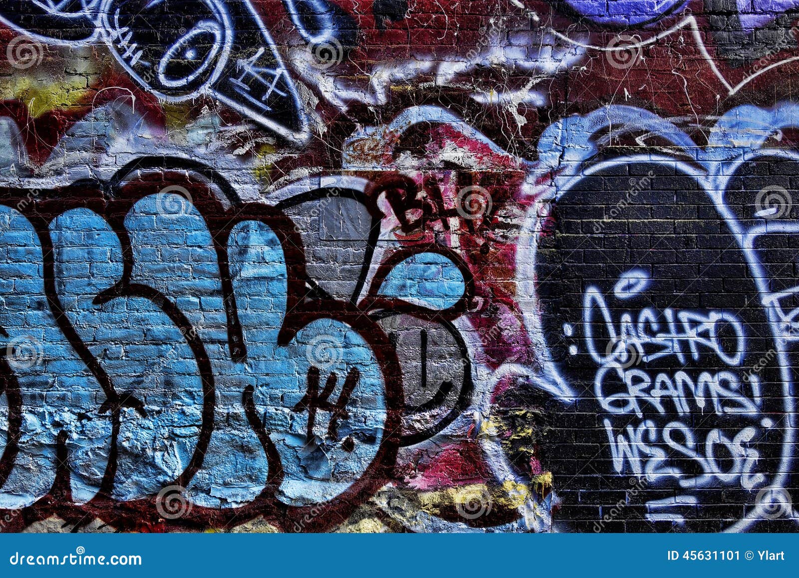 Colorful Street Graffiti editorial photo. Image of grunge - 45631101