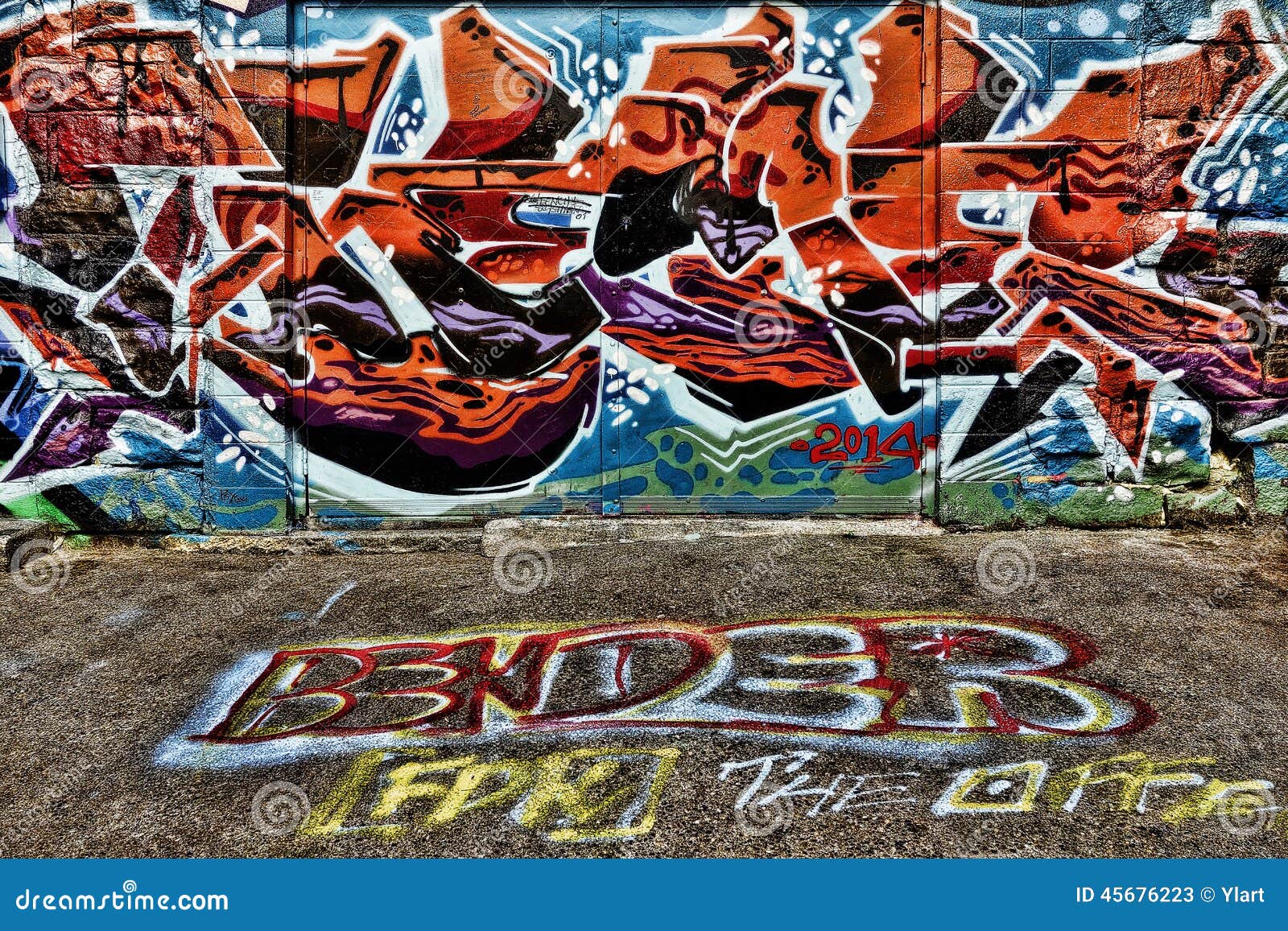Colorful Street Graffiti editorial stock photo. Image of culture - 45676223