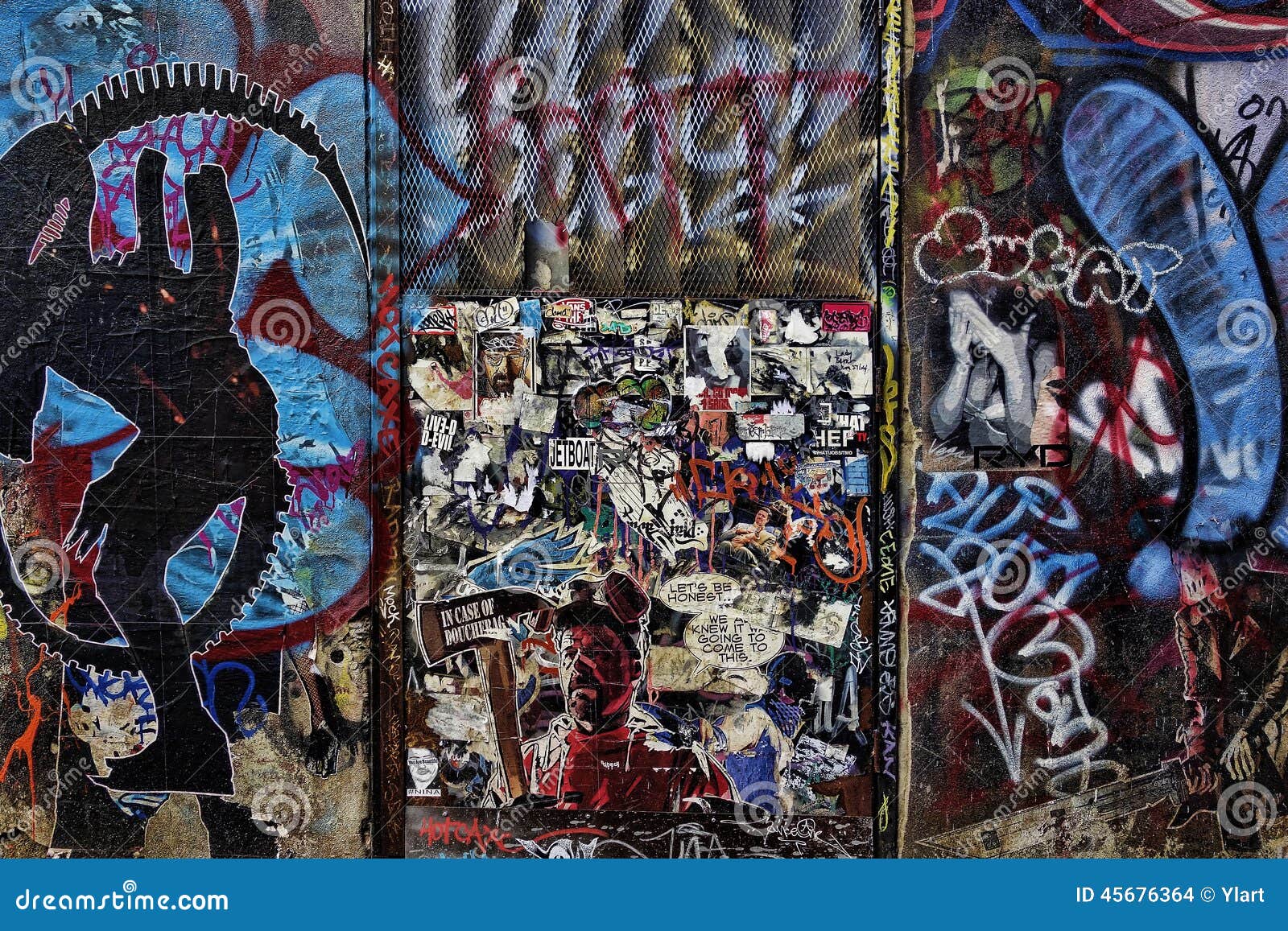 Colorful Street Art Graffiti Mural Showing Psychedelic Face Of Young ...