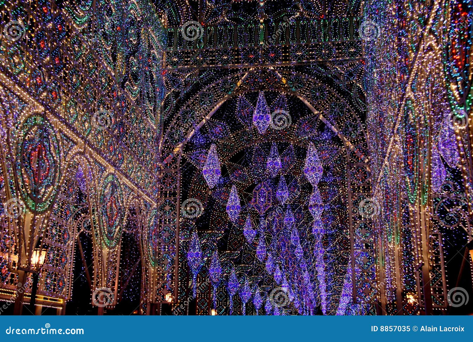 Colorful street lighting stock image. Image of evening - 8857035