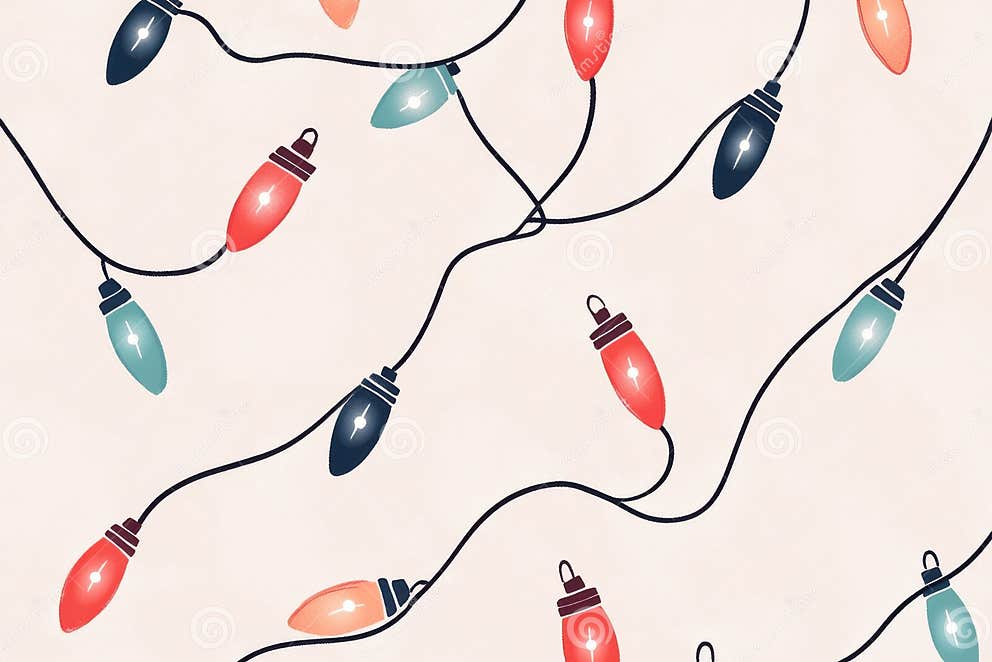 Festive String Lights stock illustration. Illustration of string ...