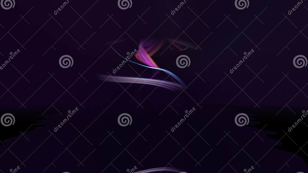 Colorful Strings in Motion Against Black Background Stock Illustration ...