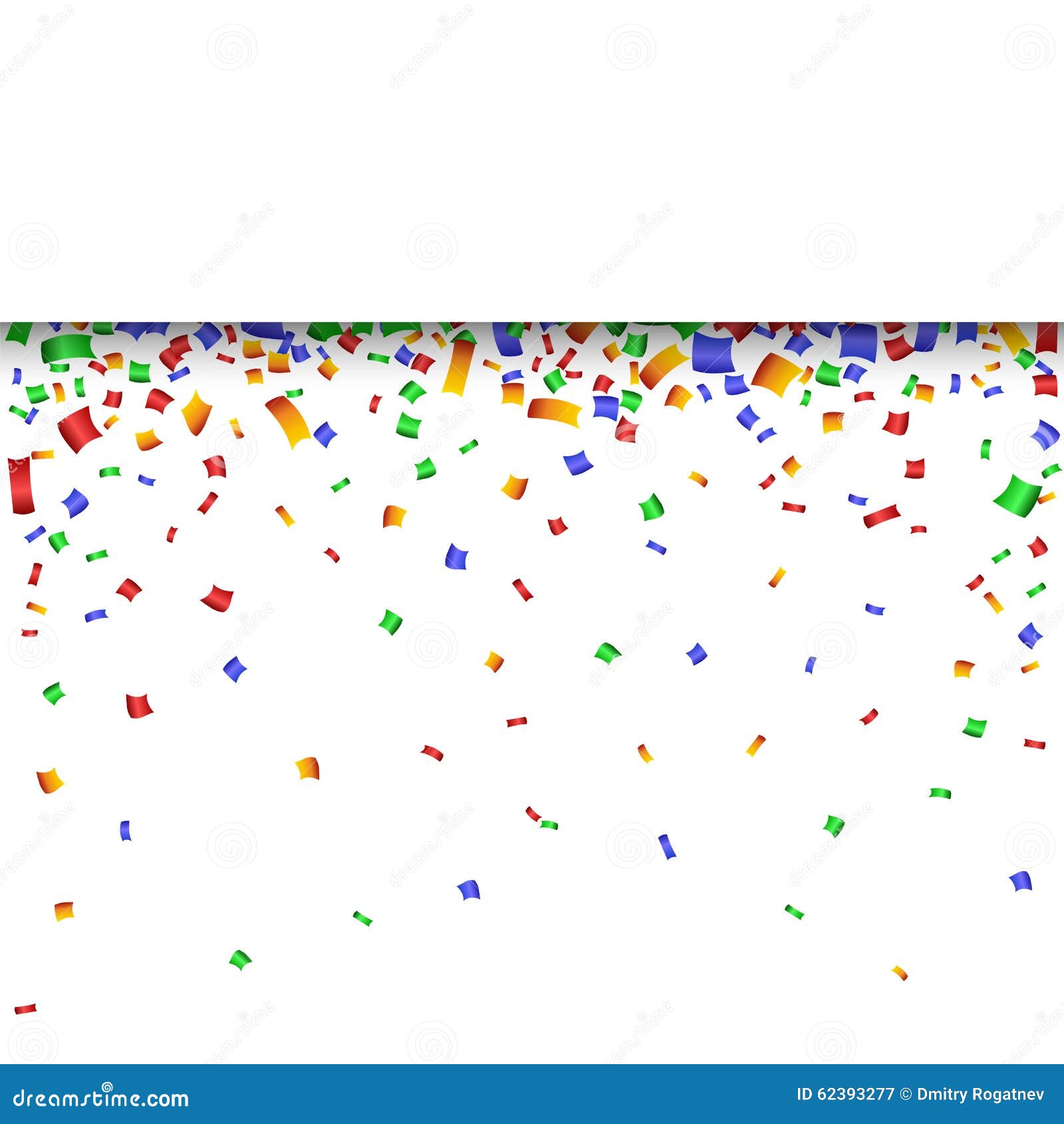 Colorful Strip Celebration Background with Confetti. Stock Vector ...