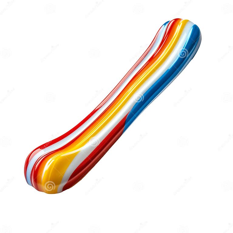 Colorful Strip of Toothpaste in Red, White, Blue, and Yellow Lying on a ...