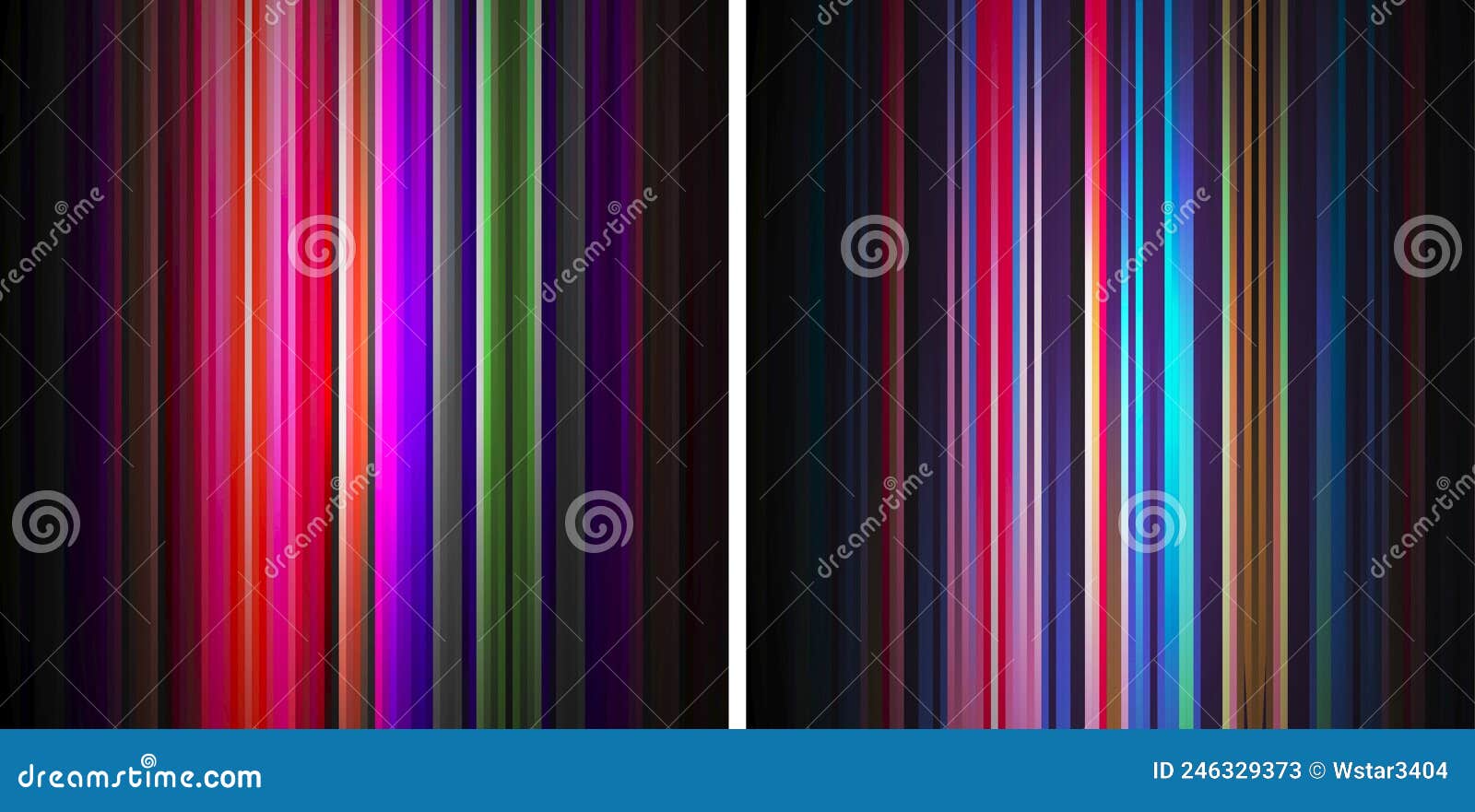 Colorful Stripe Pattern. Set of 2 Stock Vector - Illustration of vector ...