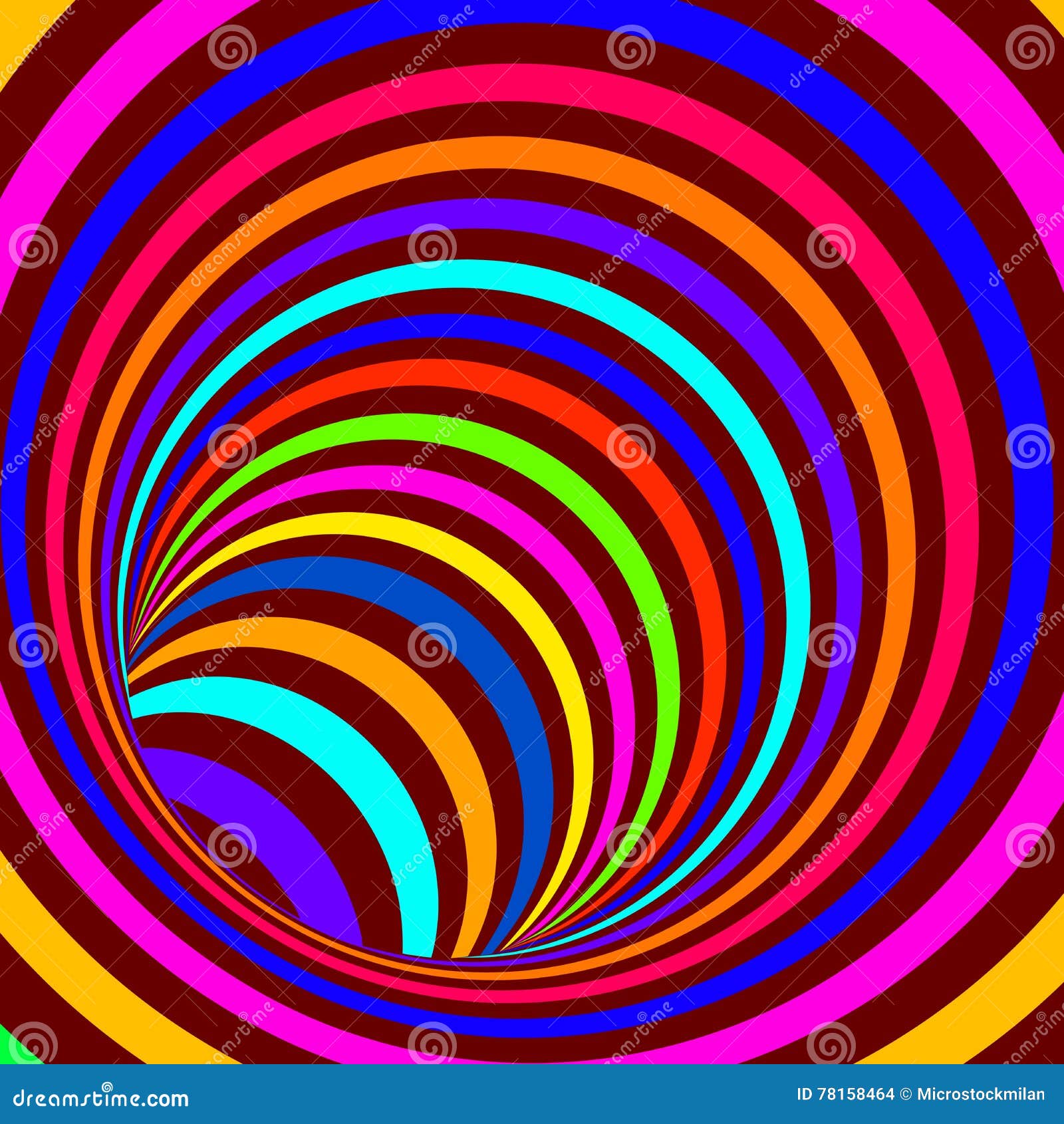 Colorful Striped Abstract Tunnel Stock Vector - Illustration of pattern ...