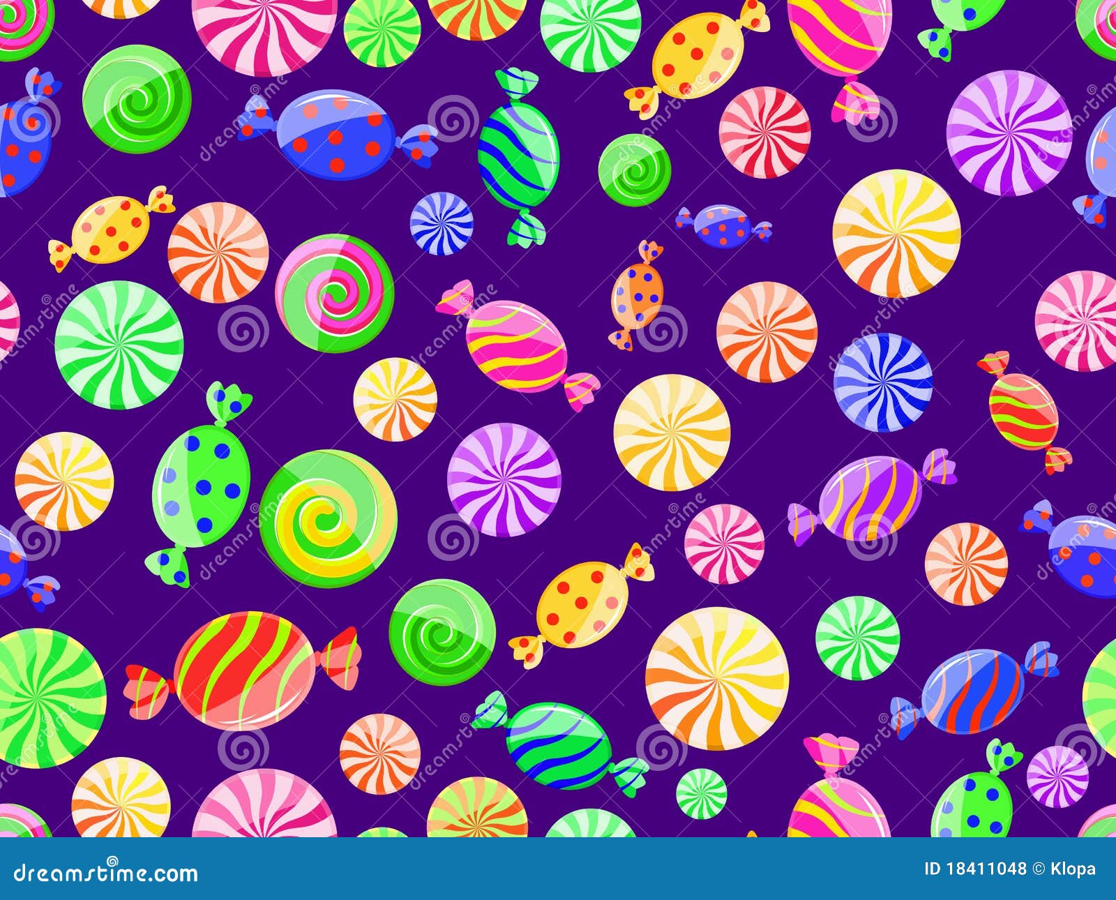 Candy Seamless Wallpaper Pattern Vintage Retro Wrapped Taffy Colorful ...