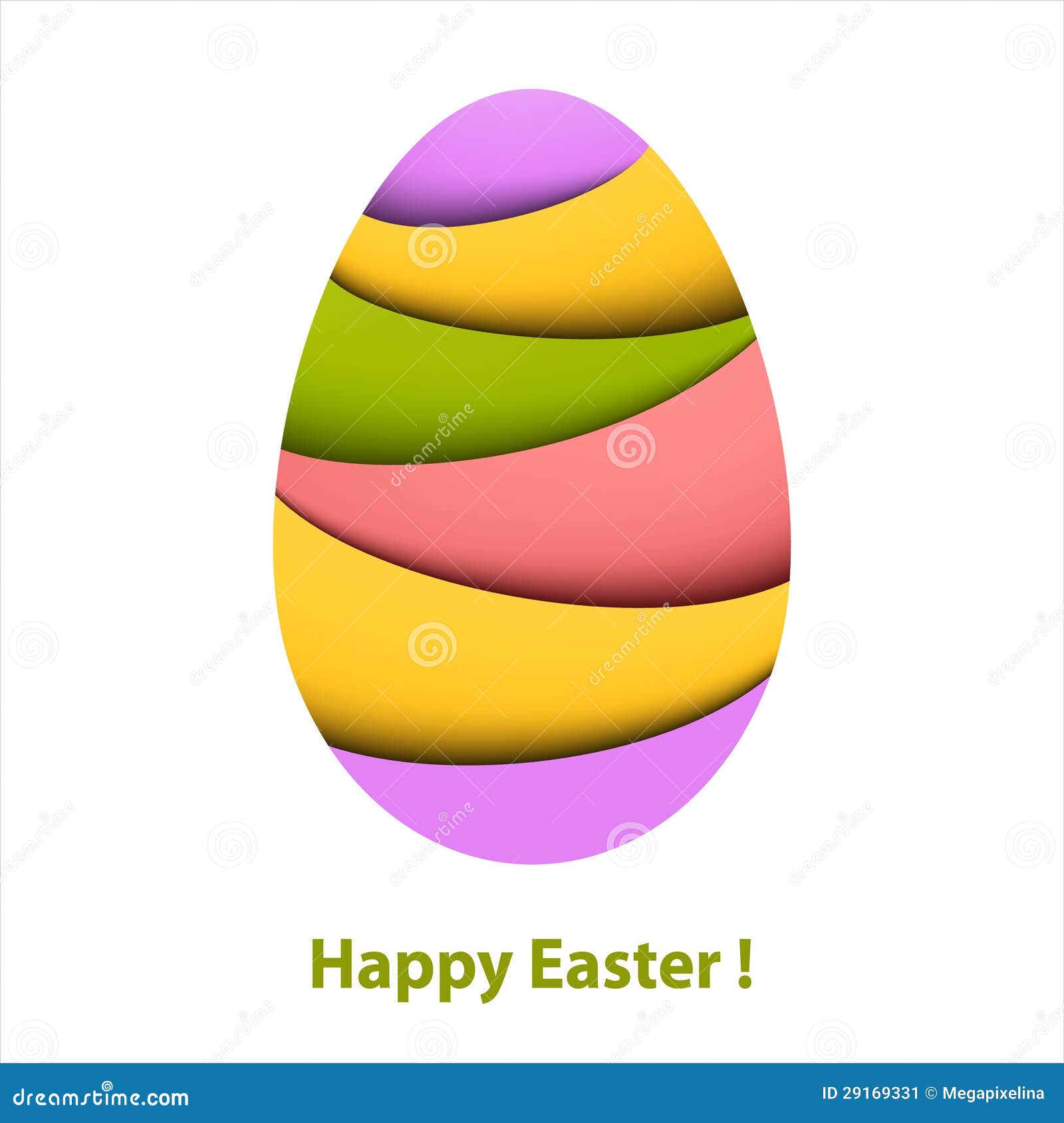 Colorful Striped Easter Egg Stock Vector - Illustration of idea ...