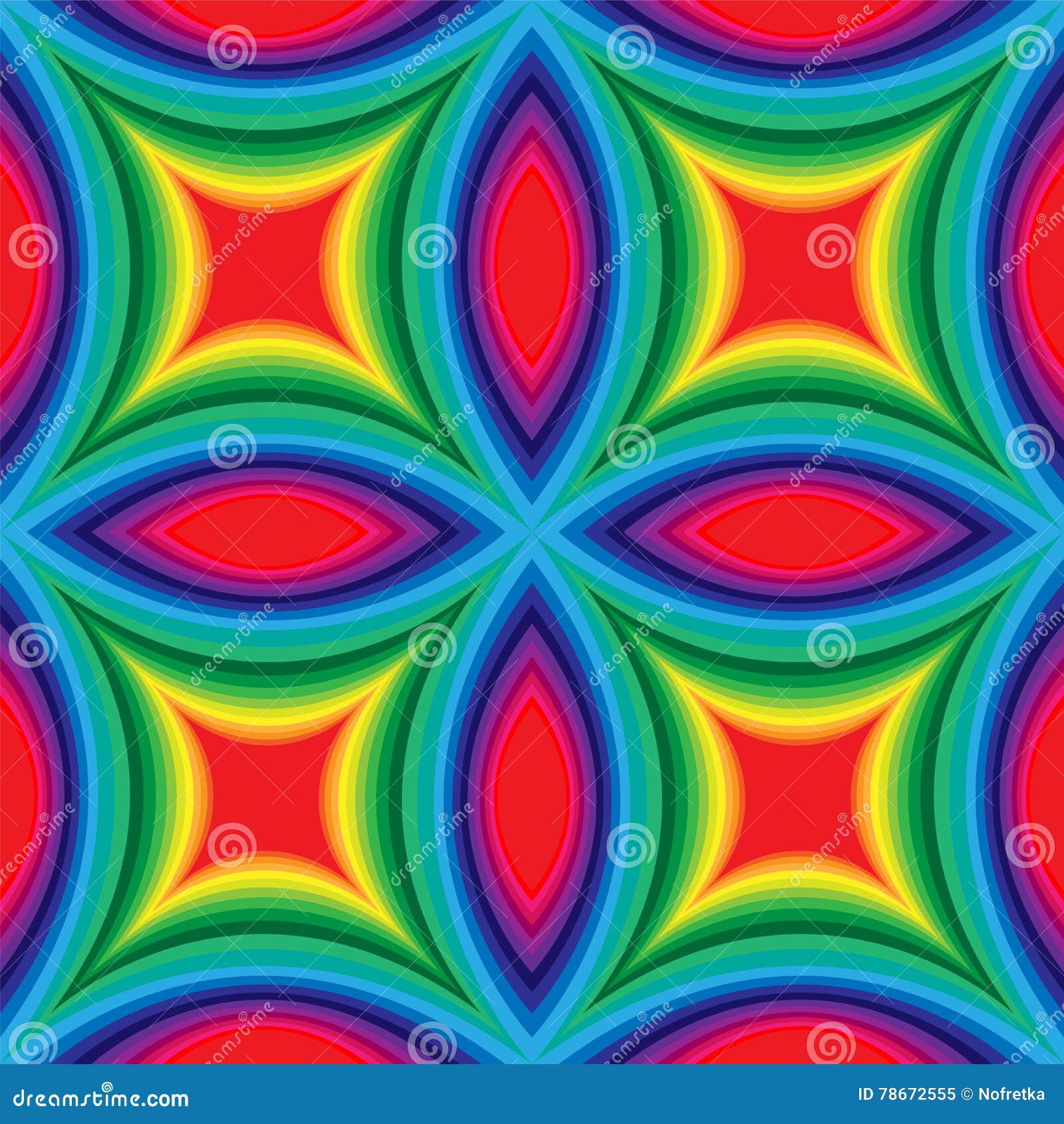 Colorful Striped Pattern of Concave Rectangles. Stock Vector ...