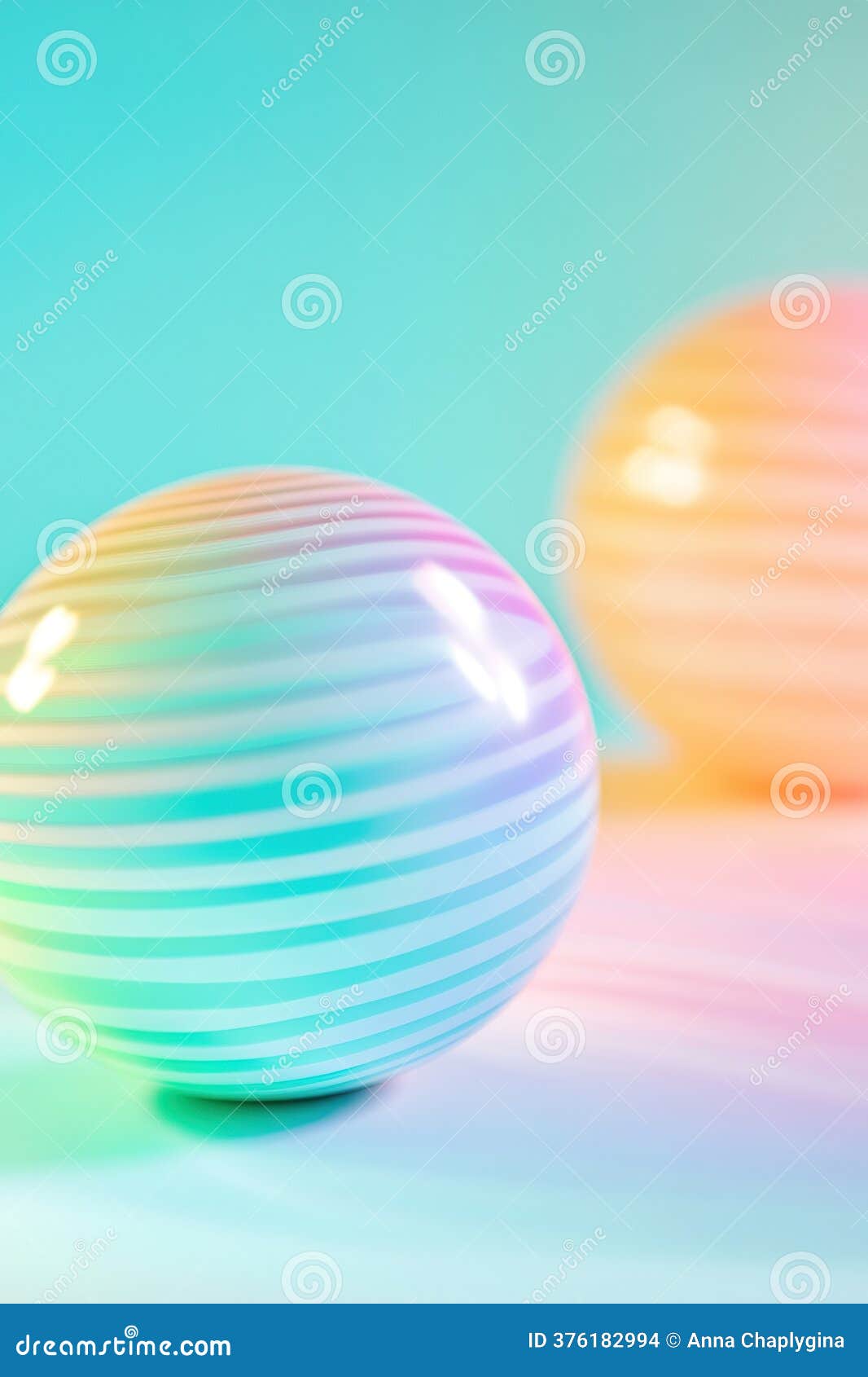 Striped Spheres In 6 Colors. Cartoon Vector | CartoonDealer.com #81778119