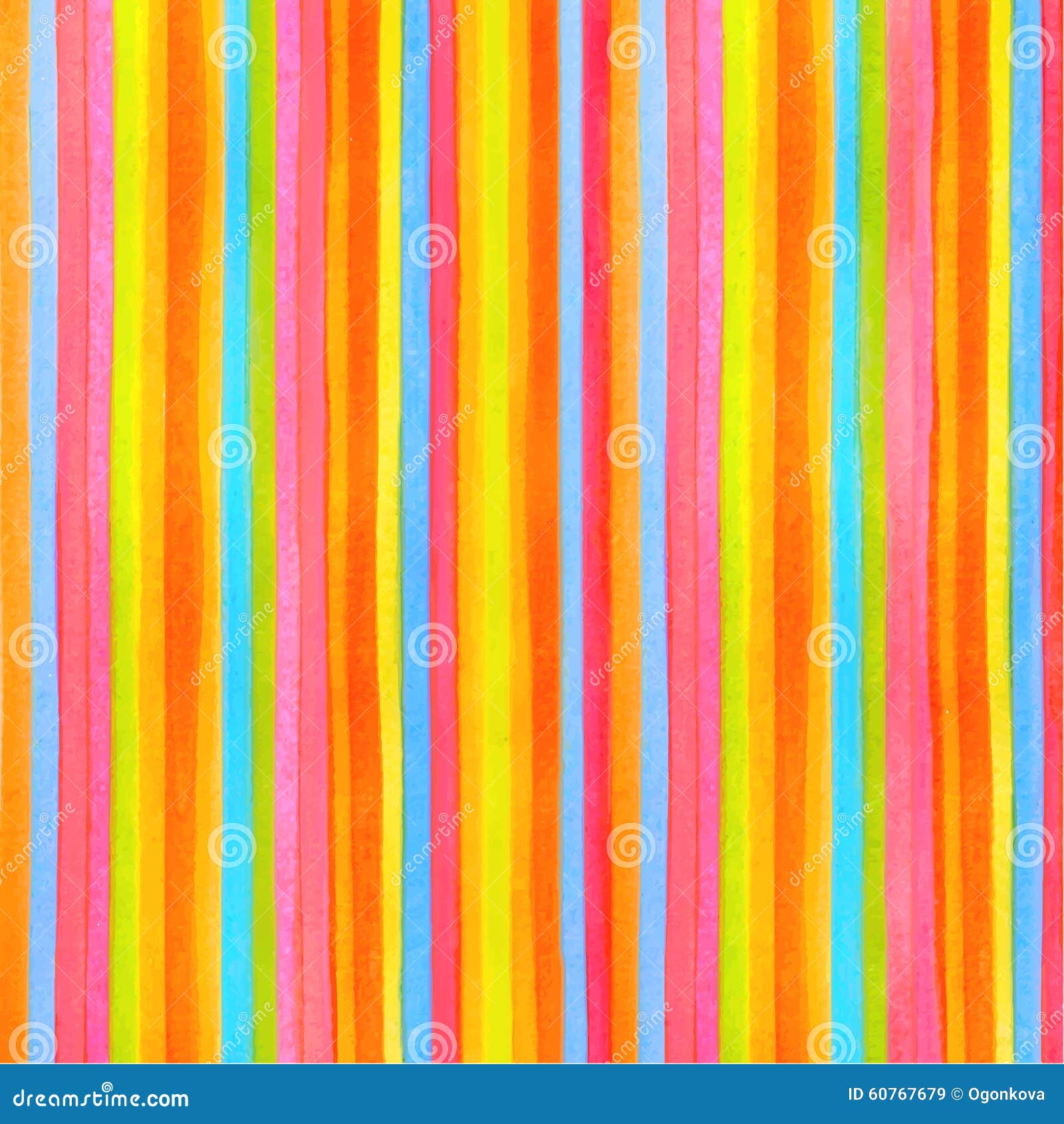Colorful Striped (stripes Pattern) Background. Vector Watercolor ...
