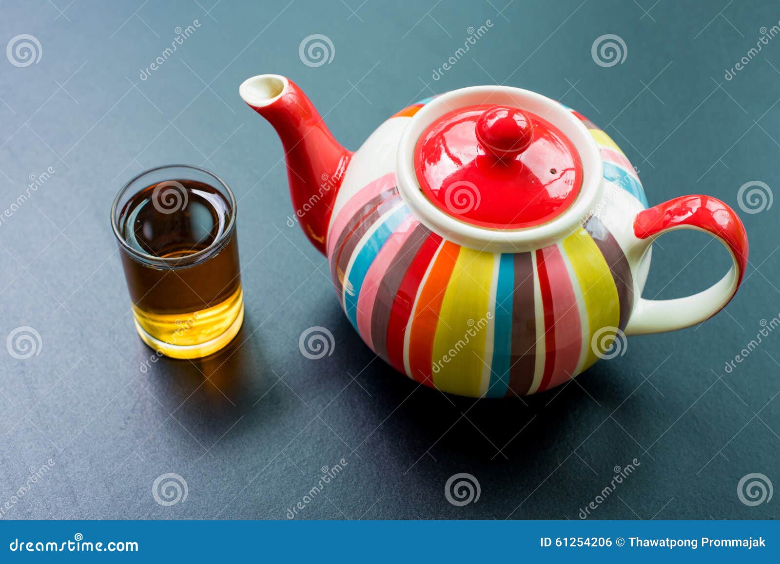 Colorful Striped Teapot stock photo. Image of ceramic - 61254206