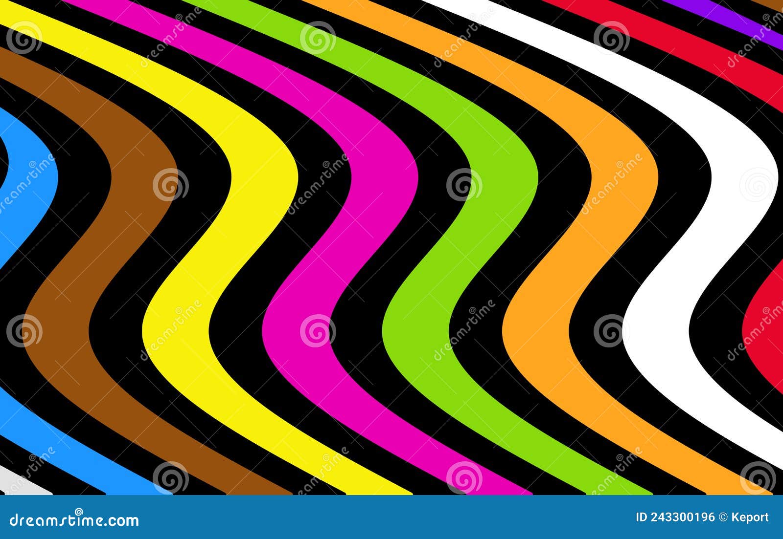 Colorful Stripes Background with Curves Stock Illustration ...