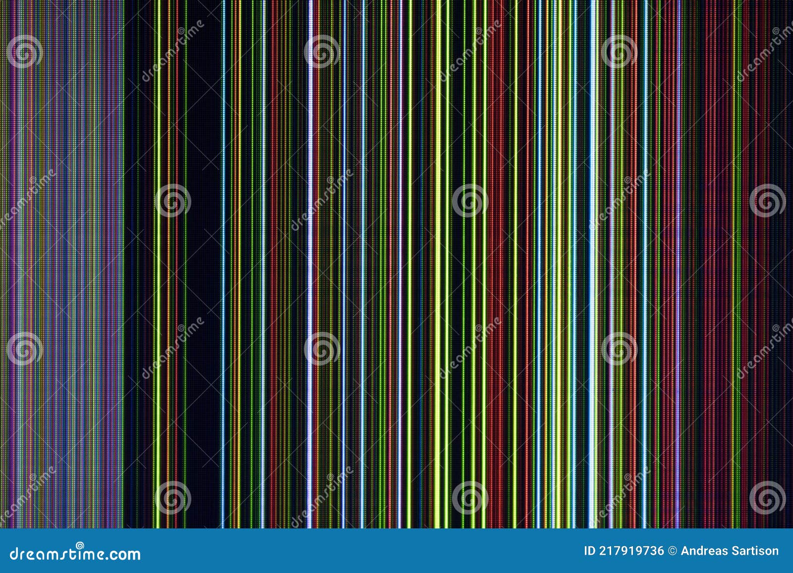 Colorful Stripes on a Broken LCD TV Screen Stock Photo - Image of noise ...