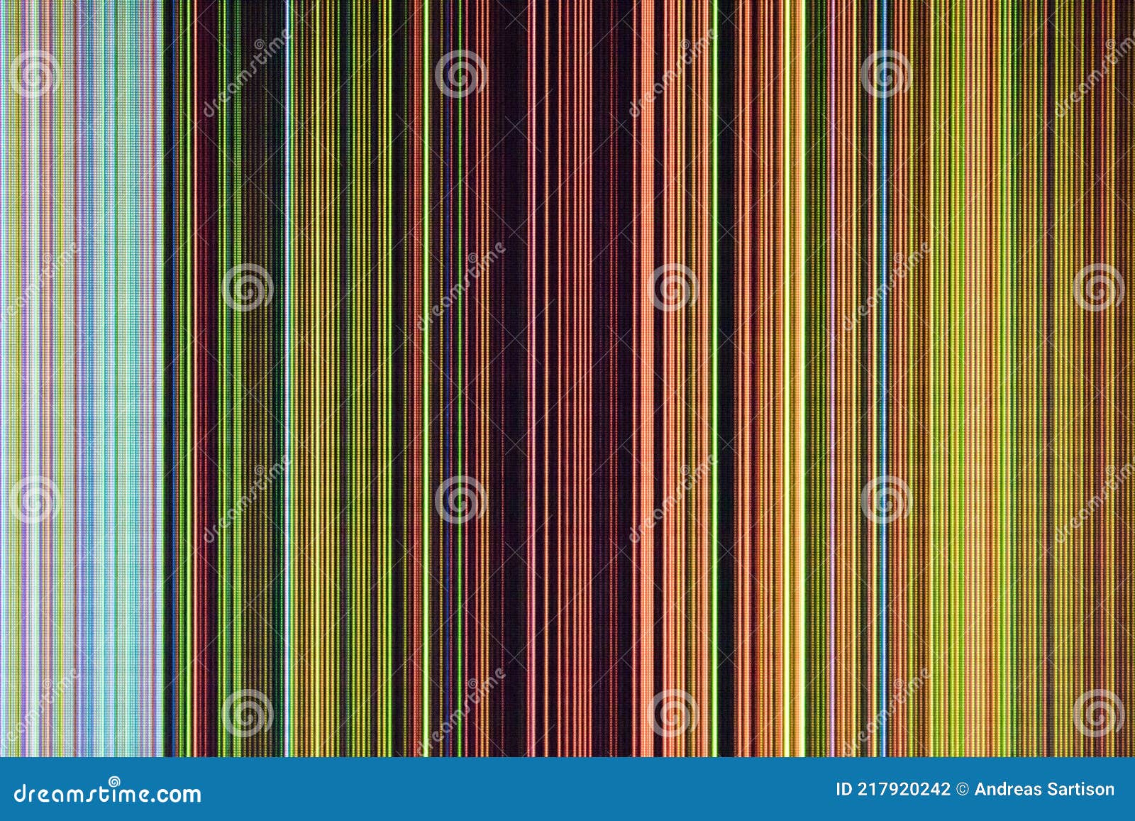 Colorful Stripes on a Broken LCD TV Screen Stock Photo - Image of ...