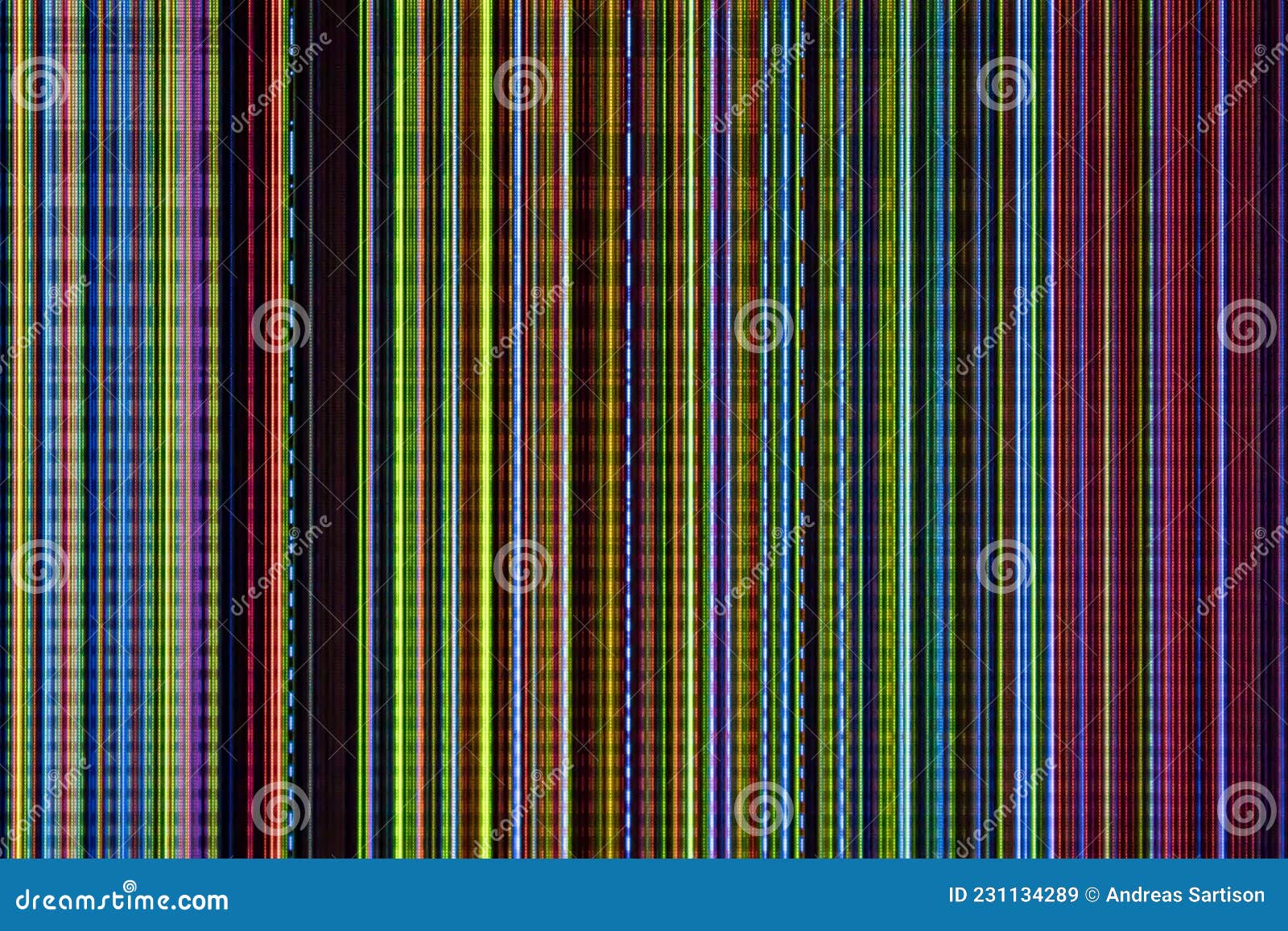 Colorful Stripes on a Broken LCD TV Screen Stock Image - Image of ...