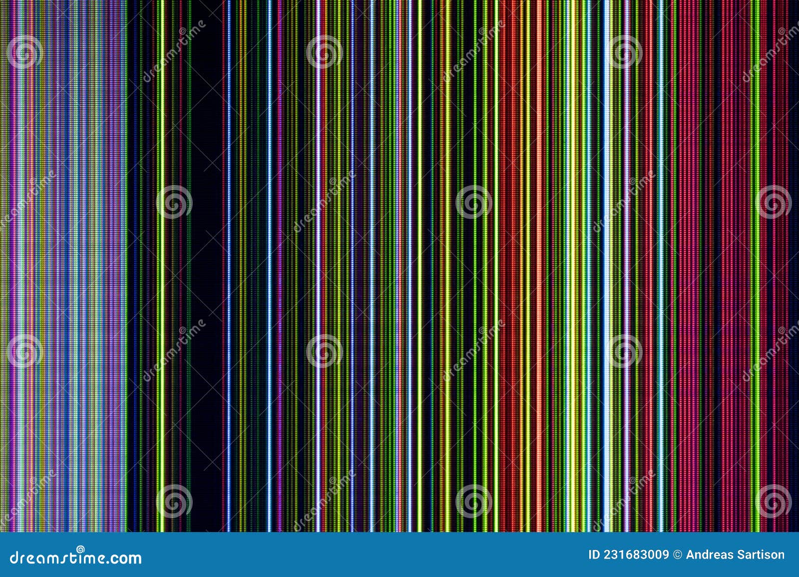 Colorful Stripes on a Broken LCD TV Screen Stock Image - Image of ...