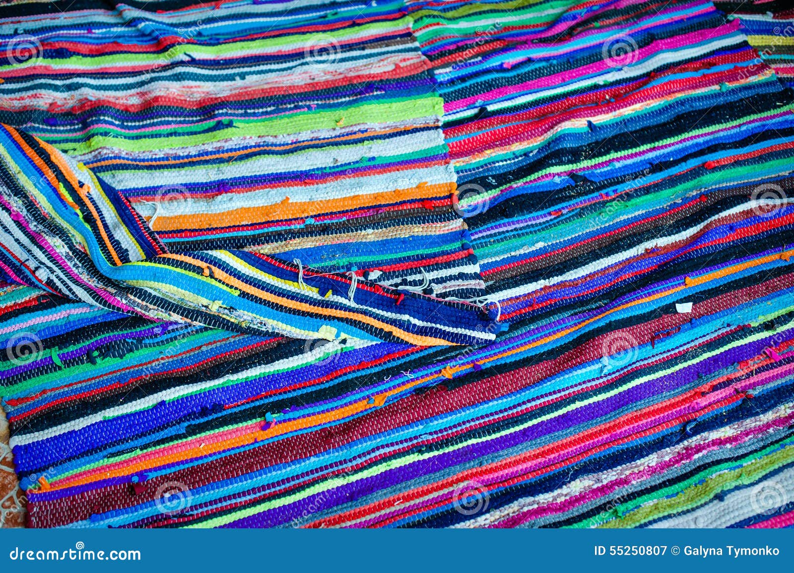 Colorful Stripes on Linen Textile Stock Image - Image of nature ...