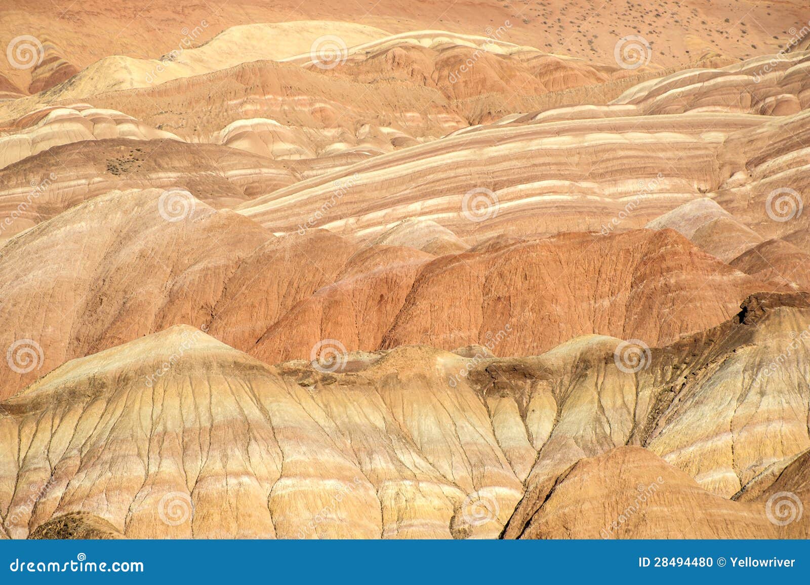 Colorful Stripes on the Mountains Stock Photo - Image of topography ...