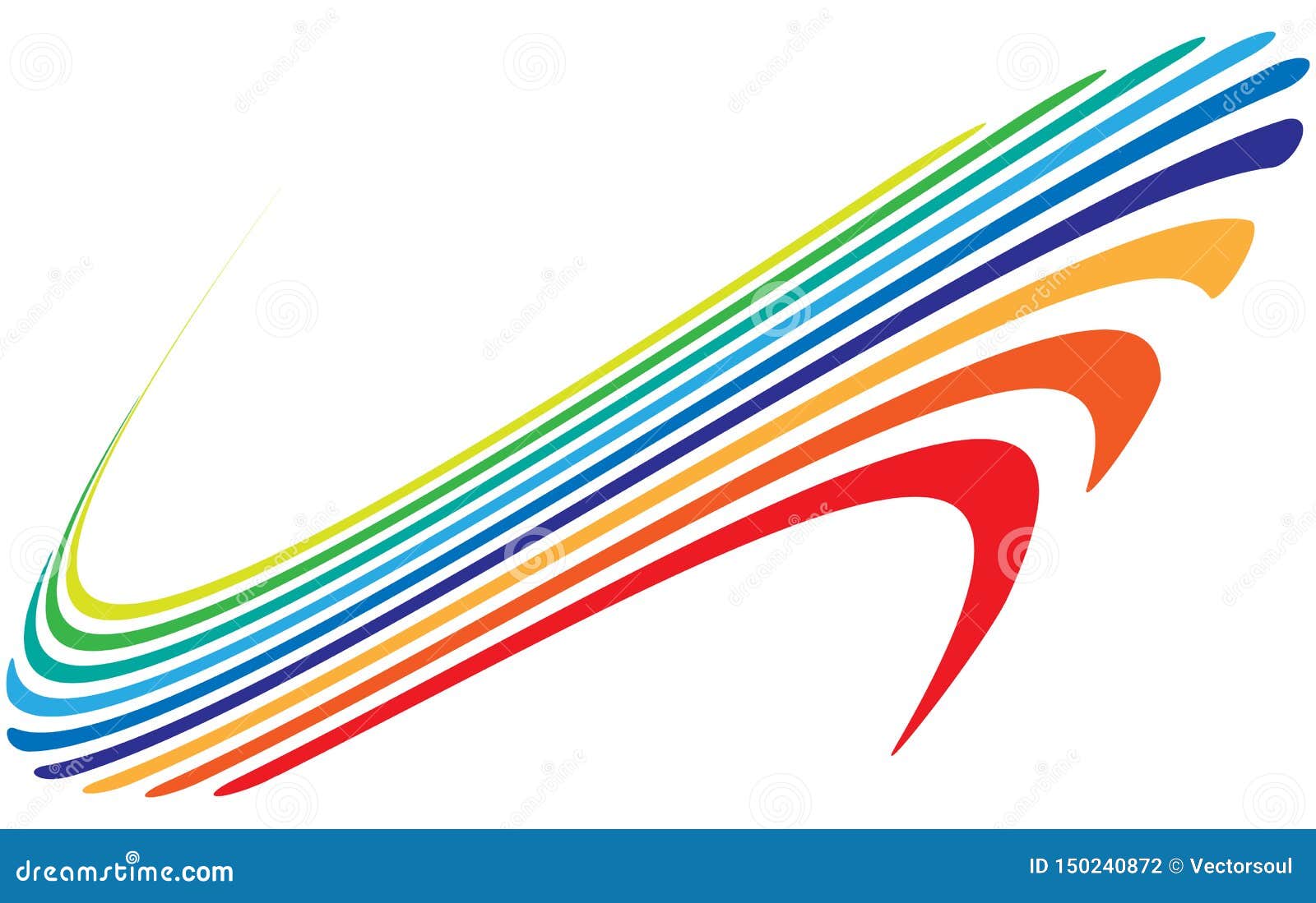 Colorful Stripy Stripes Lines with Wavy, Billow Effect. Abstract Design ...