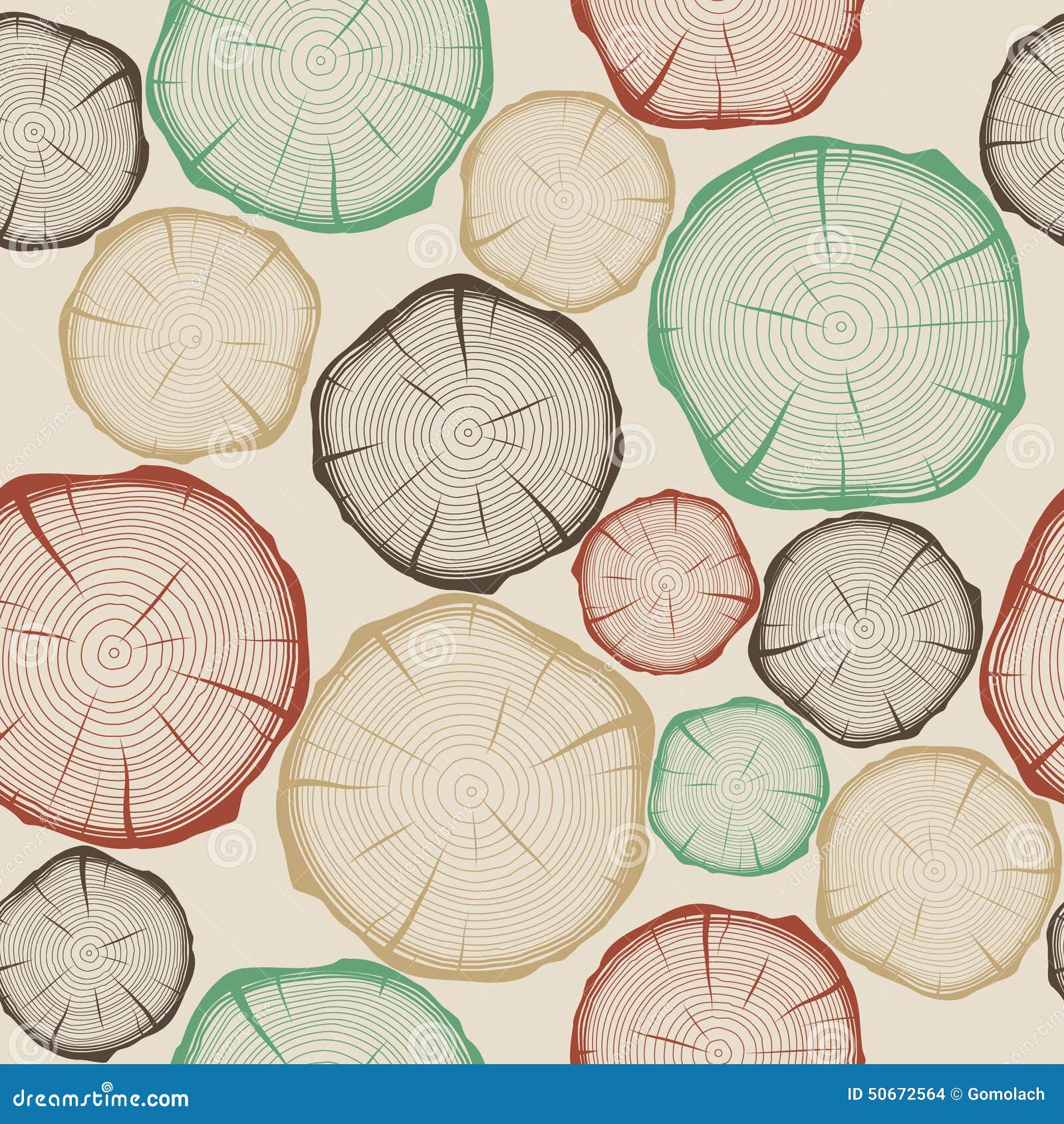 Colorful Stylish Cut Log Seamless Background Stock Vector ...