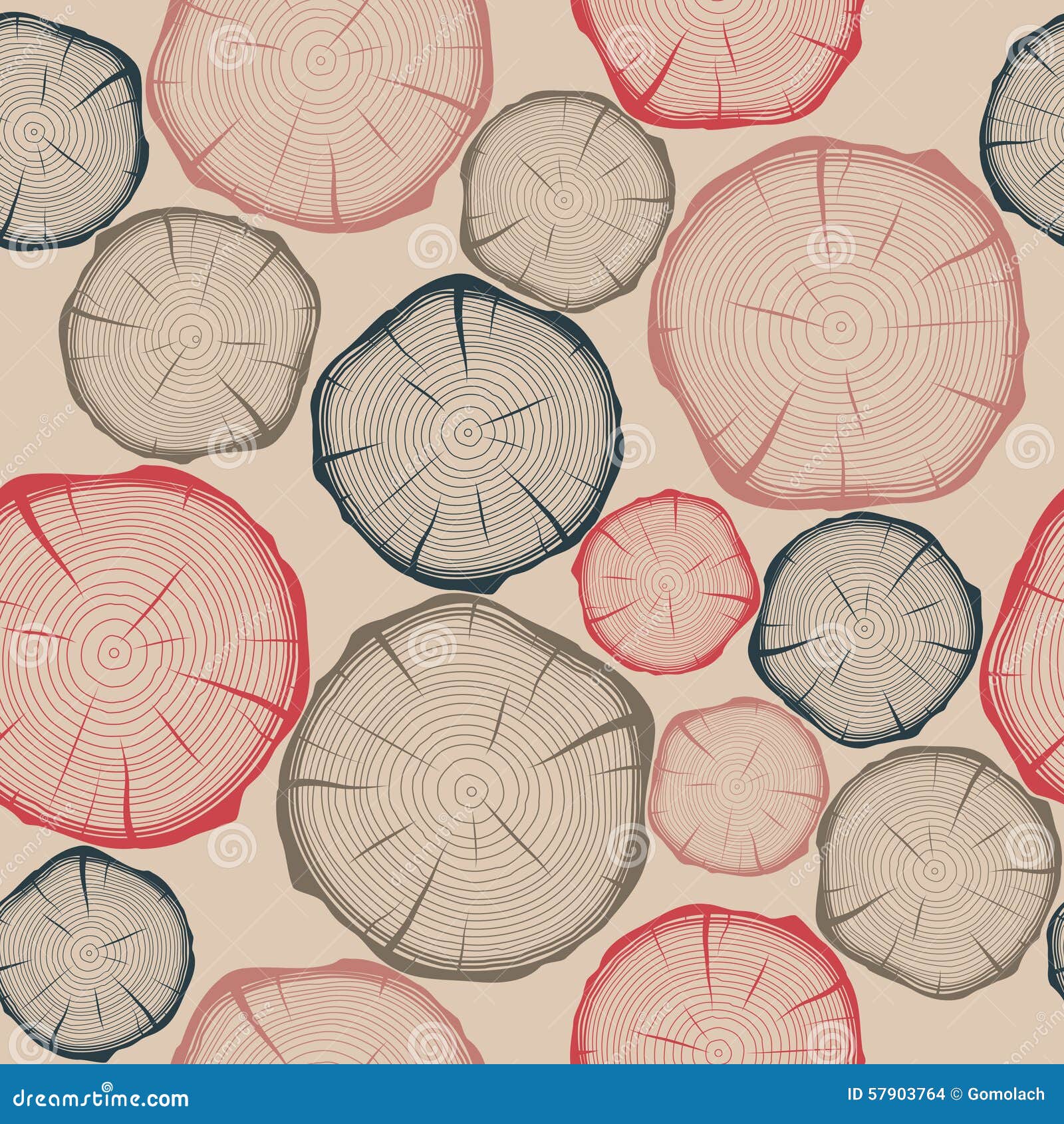 Colorful Stylish Cut Log Seamless Background Stock Vector ...