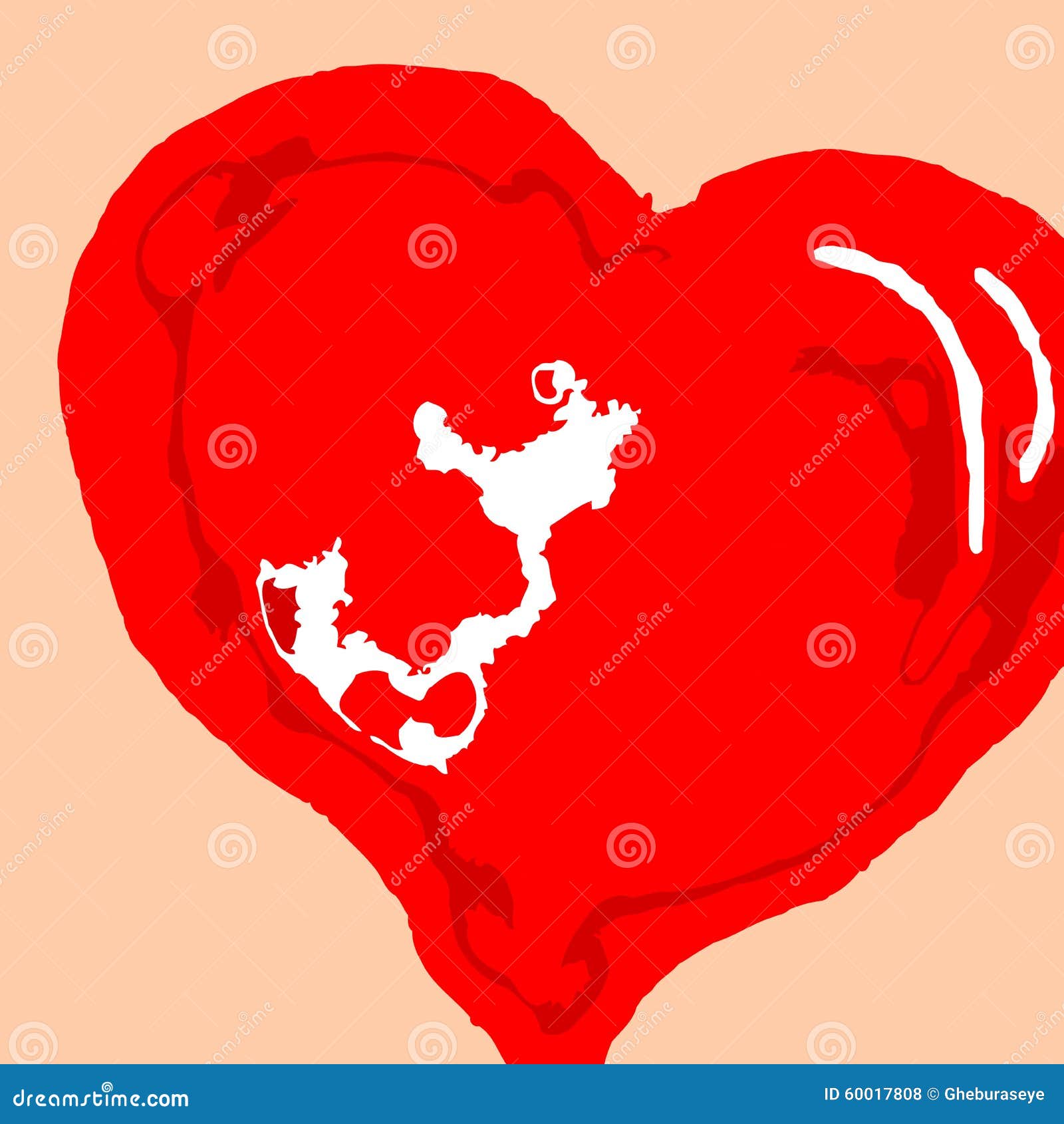 Colorful Stylized Heart on Background Stock Vector - Illustration of ...