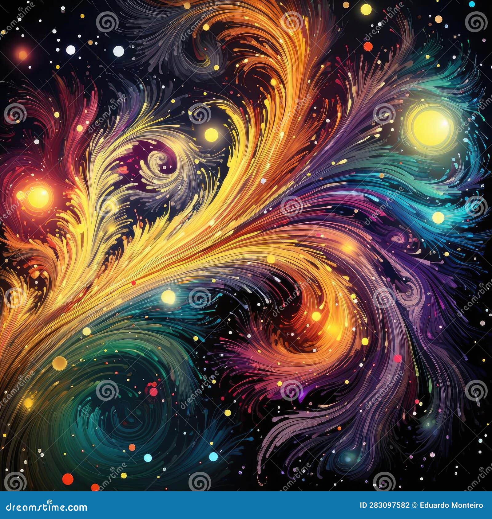 A Stylized Painting Of A Red Sun Setting Behind A Tree, Creating A ...