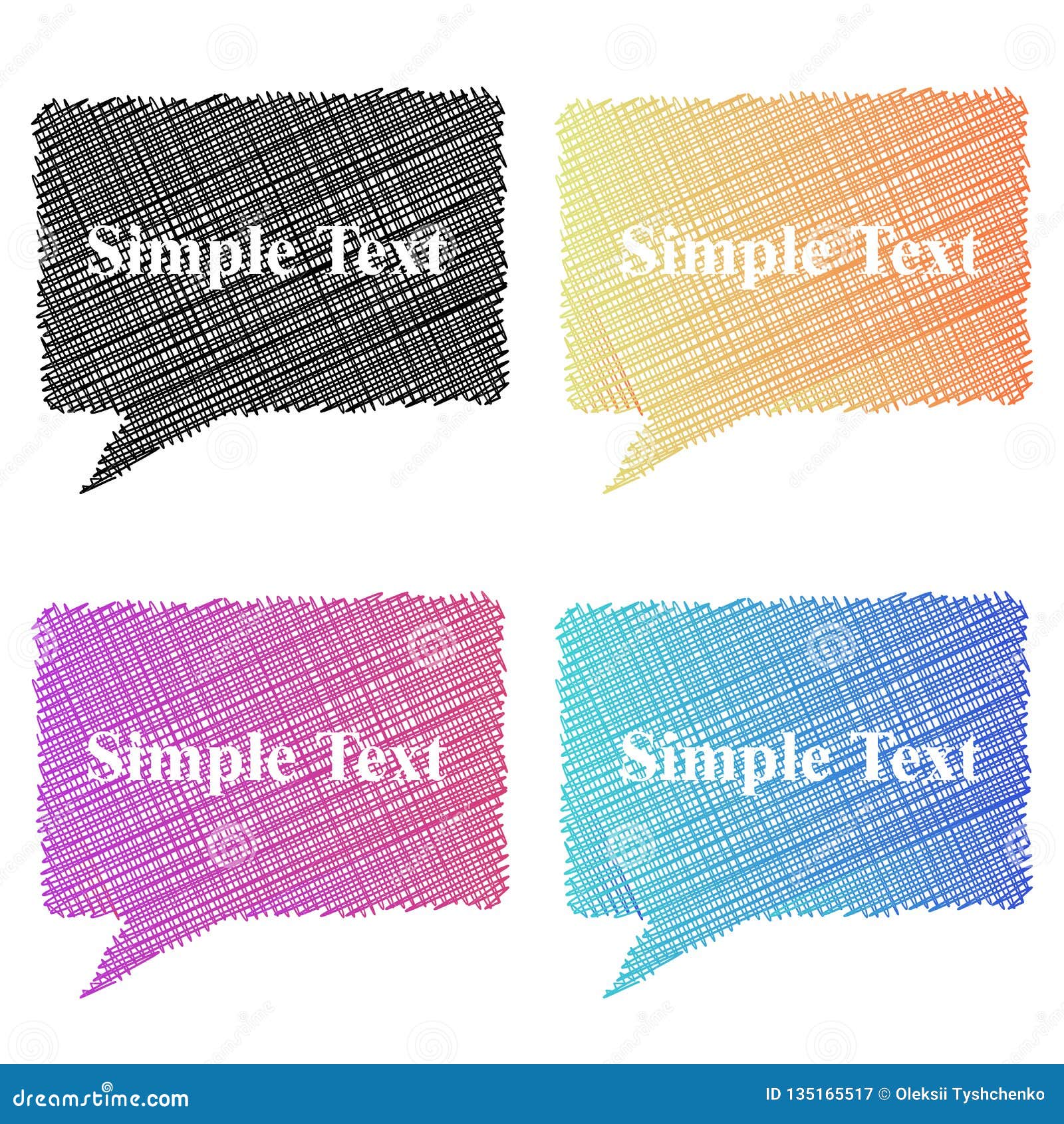 Colorful Stylized Speech Bubbles Stock Vector - Illustration of balloon ...