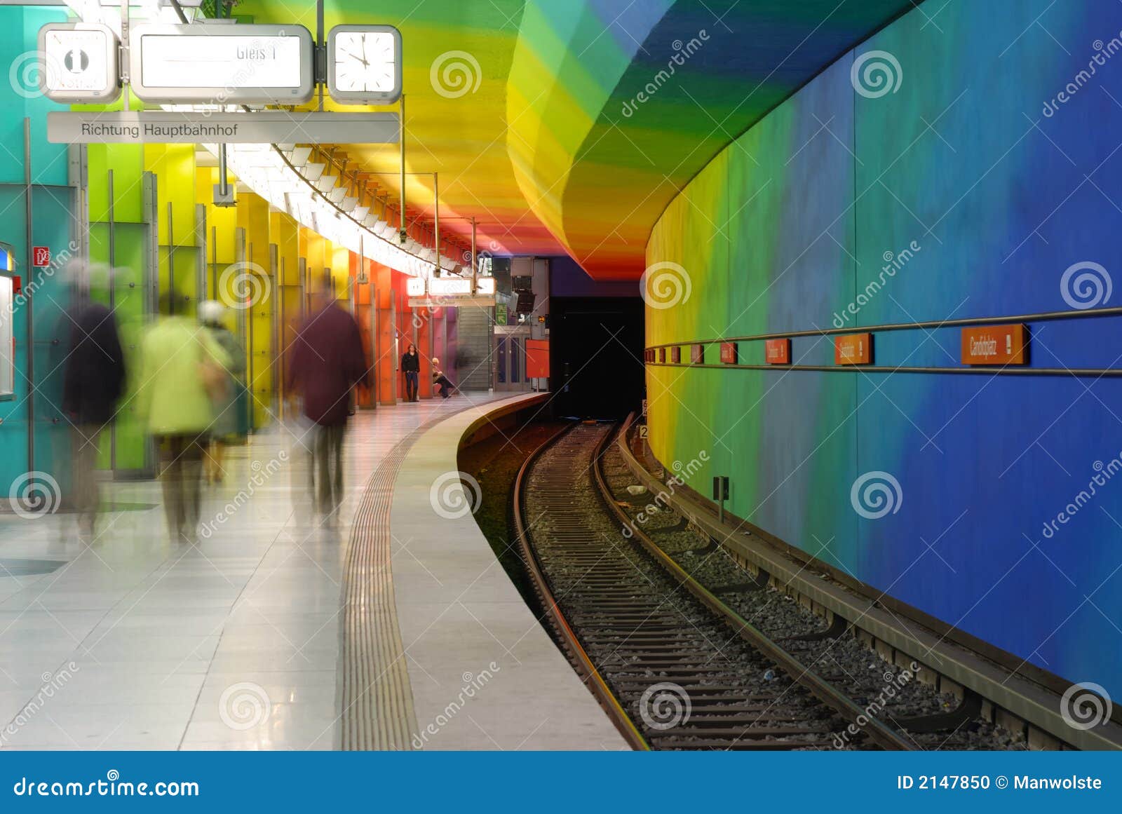 Colorful subway stock photo. Image of inside, platform - 2147850