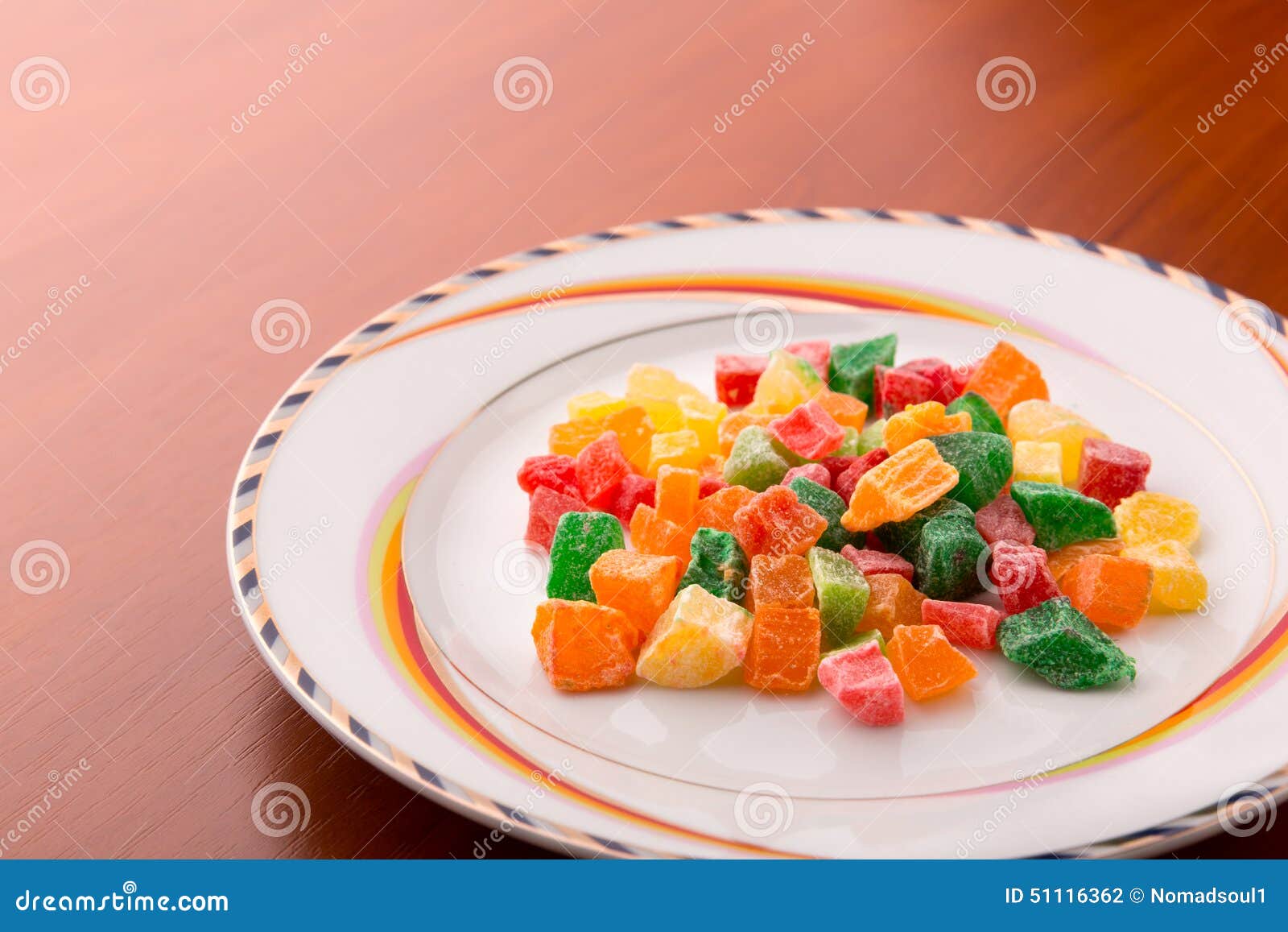 Colorful succade stock photo. Image of coconut, orange - 51116362