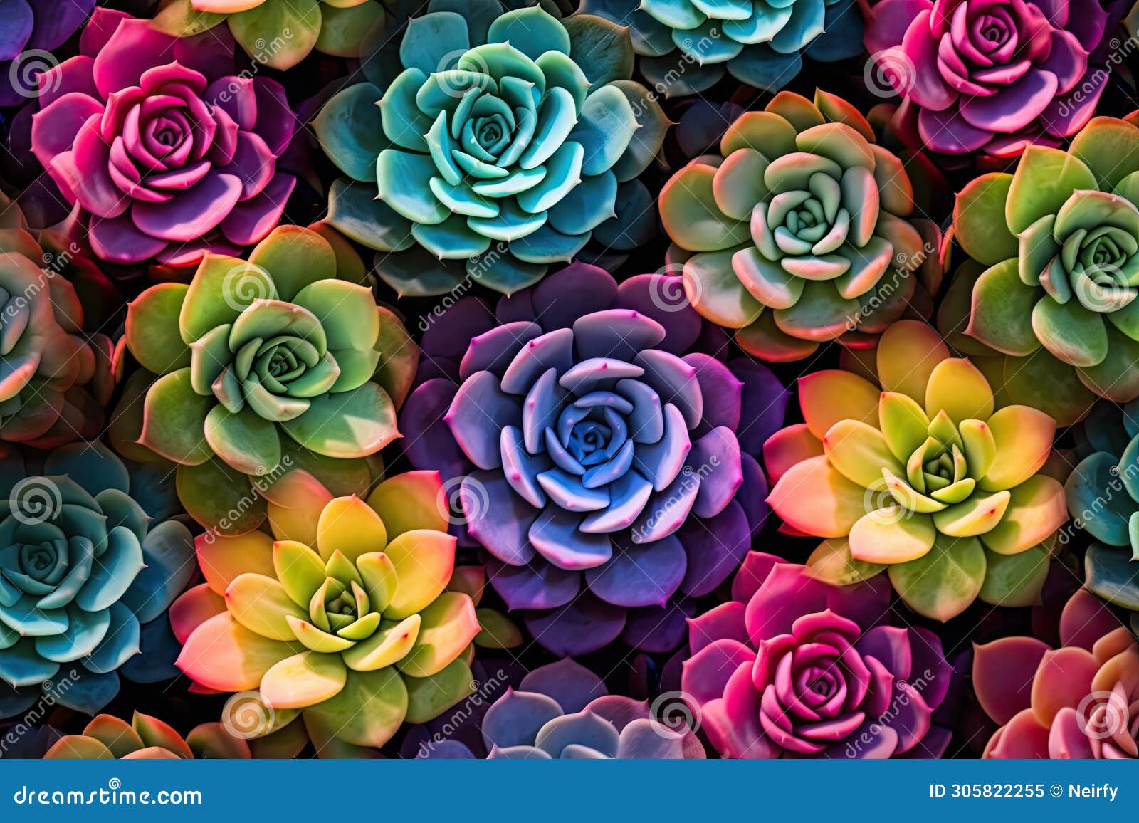 Colorful Succulent Background Stock Image - Image of organic, blossom ...