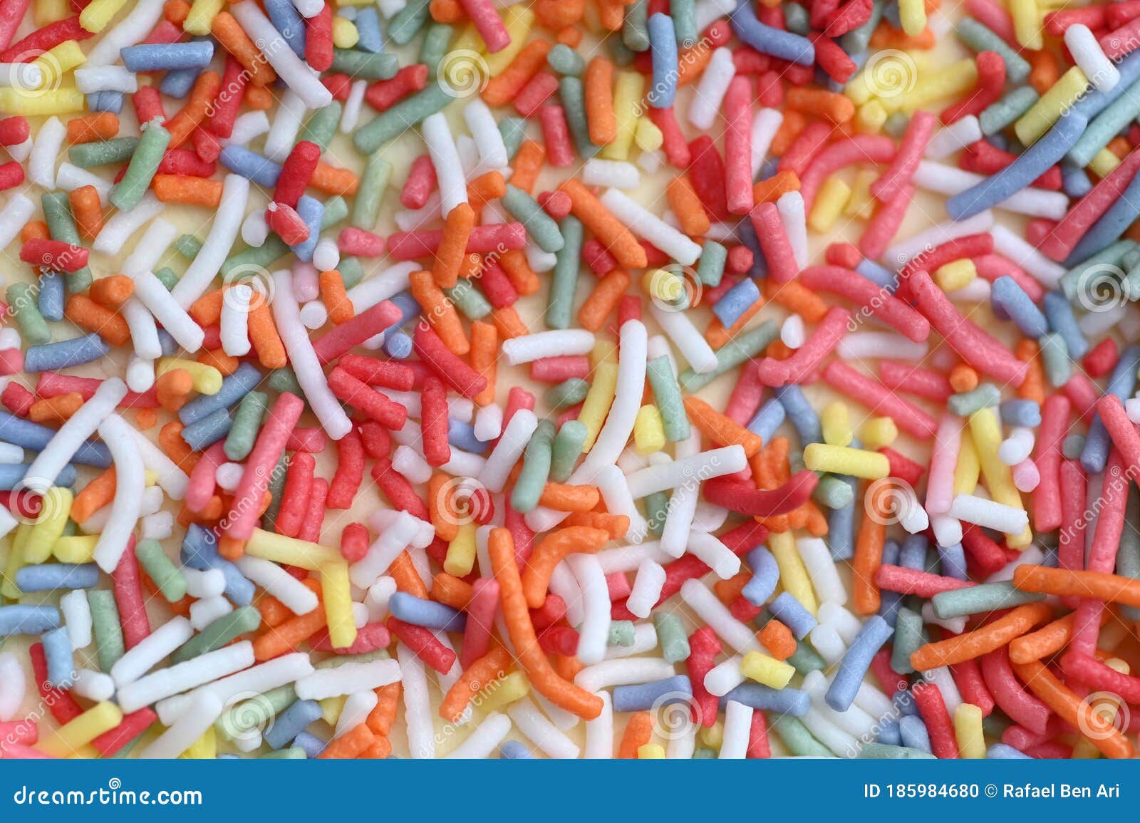 Colorful Sugar Strands Sprinkles Abstract Background Stock Photo ...