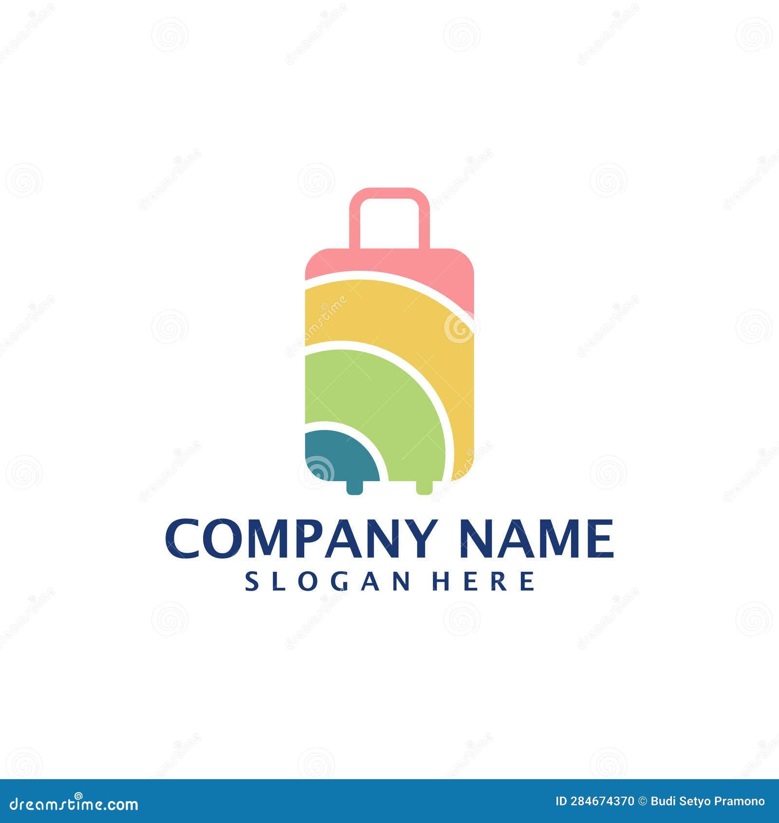 Colorful Suitcase Logo Design Vector. Suitcase Logo Design Template ...