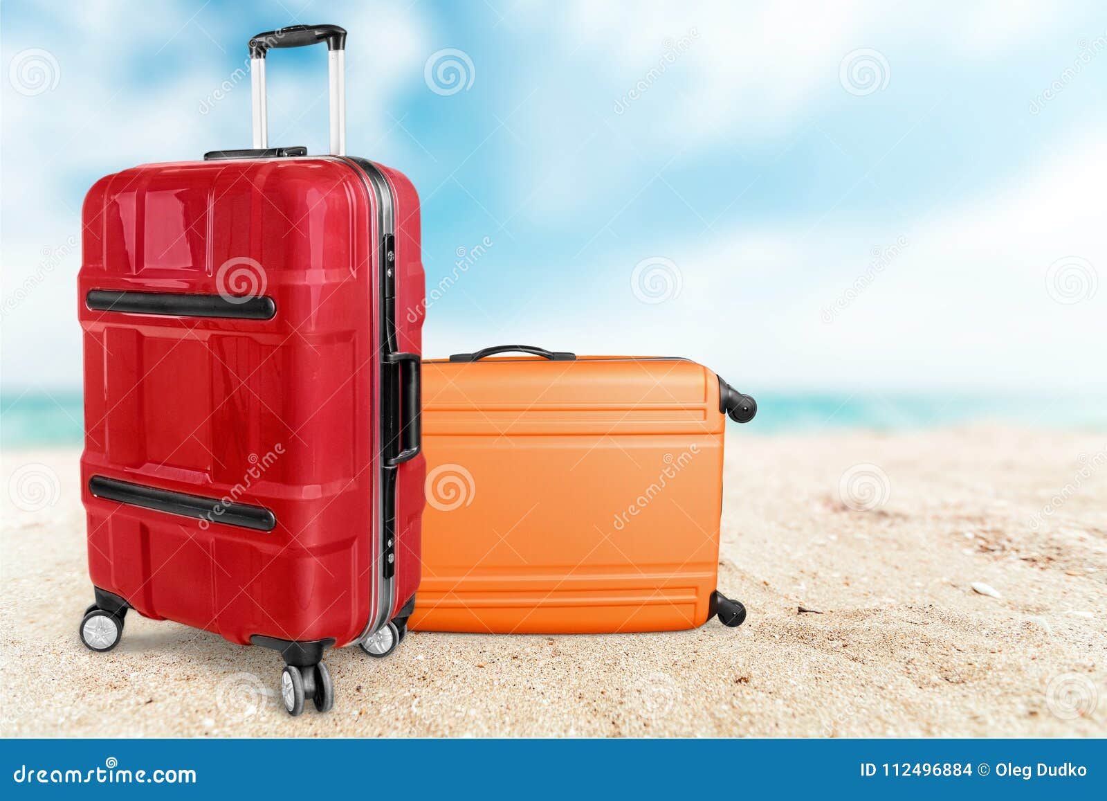 Beautiful Colorful Suitcases on Background Stock Photo - Image of ...