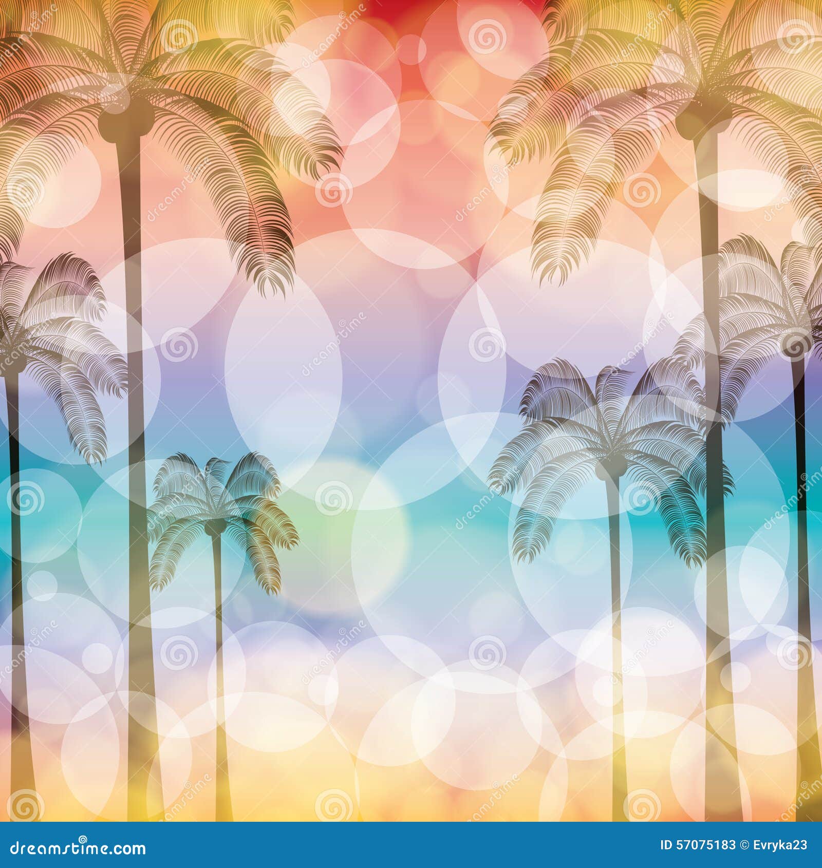 Colorful Summer Beach Template Stock Vector - Illustration of shape ...